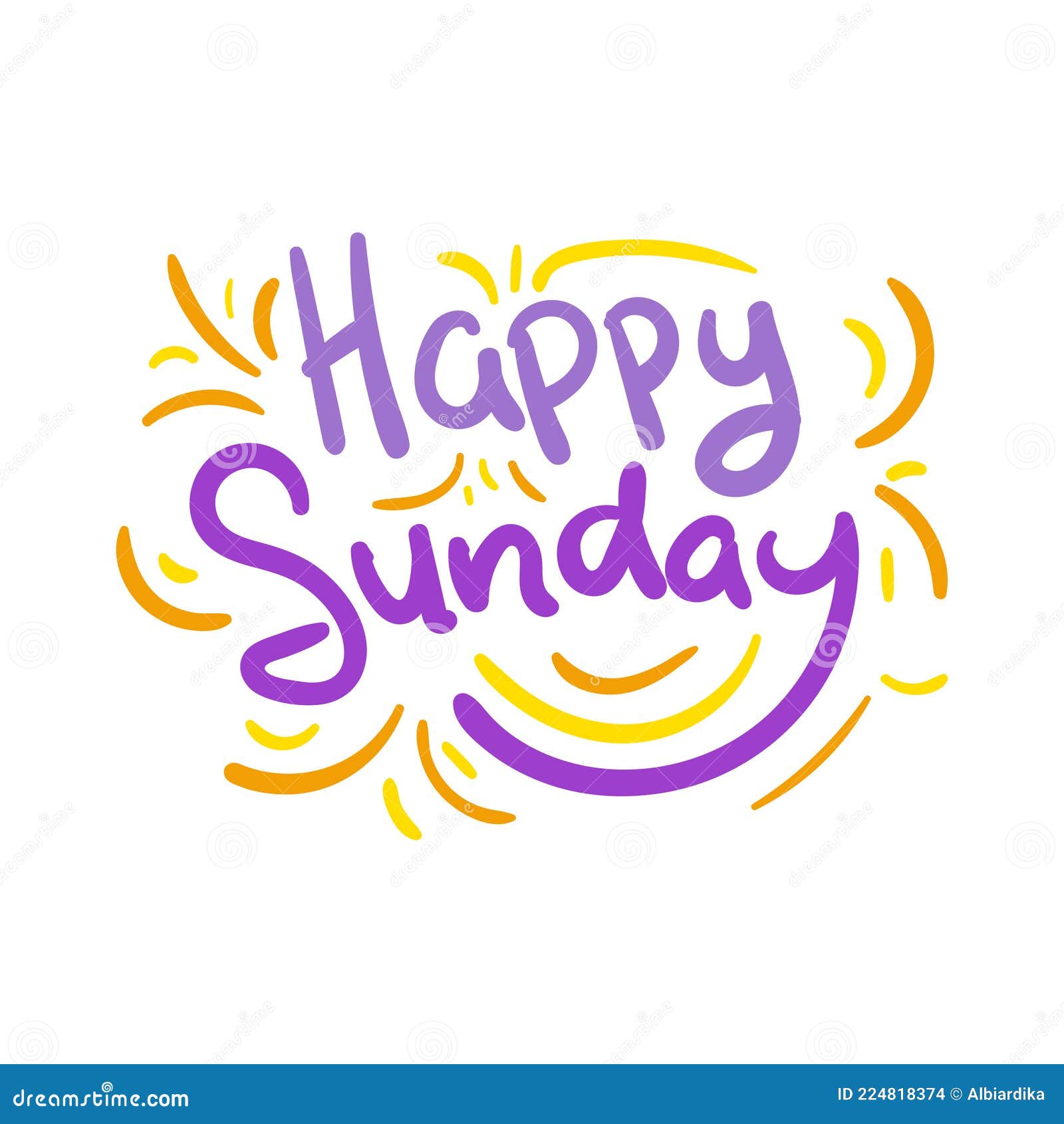 Happy Sunday Holiday Quote Text Typography Design Vector Illustration ...