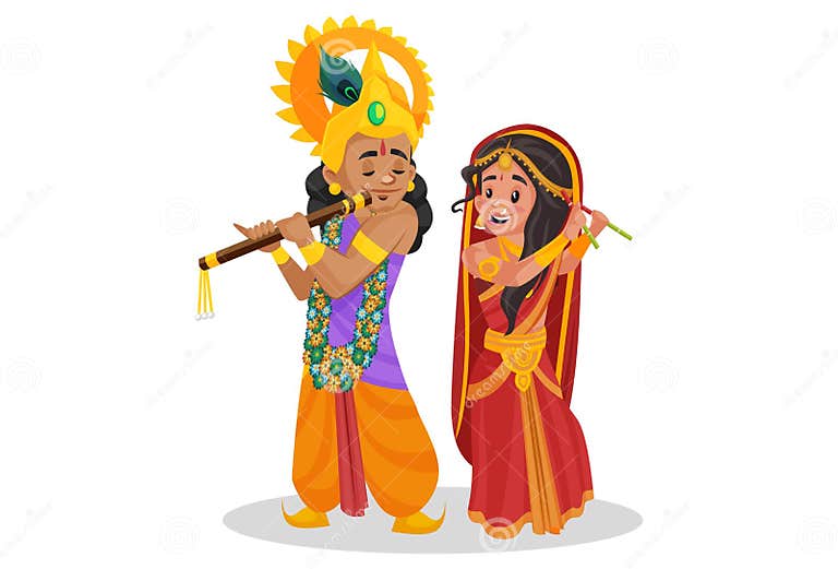 Draupadi Vector Cartoon Illustration Stock Vector - Illustration of ...