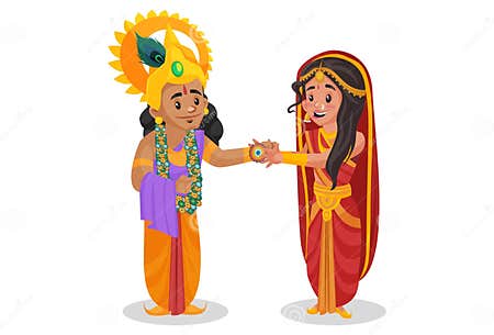 Draupadi Vector Cartoon Illustration Stock Vector - Illustration of ...