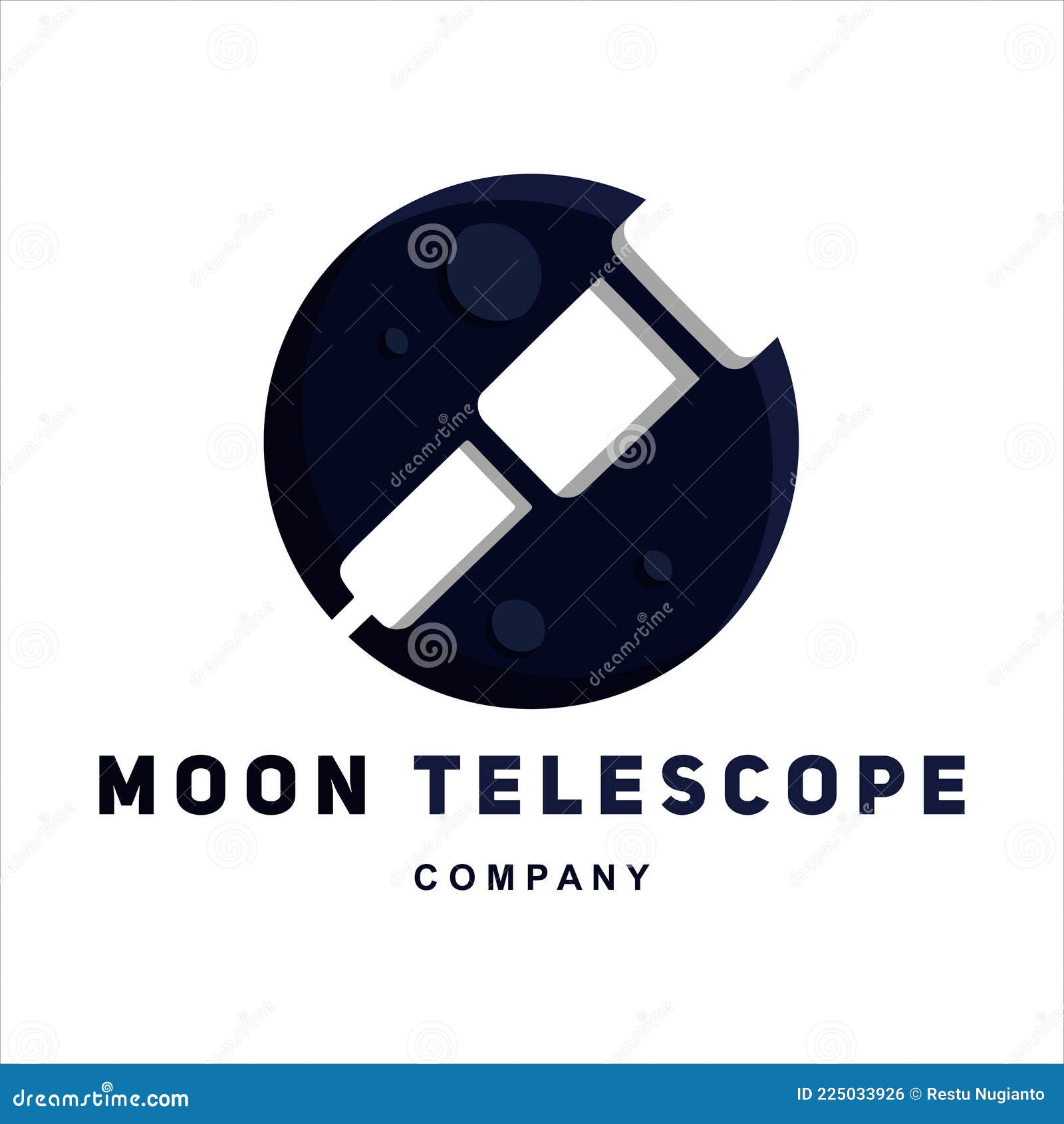 Moon Telescope Company Logo Vector Illustration Stock Vector ...