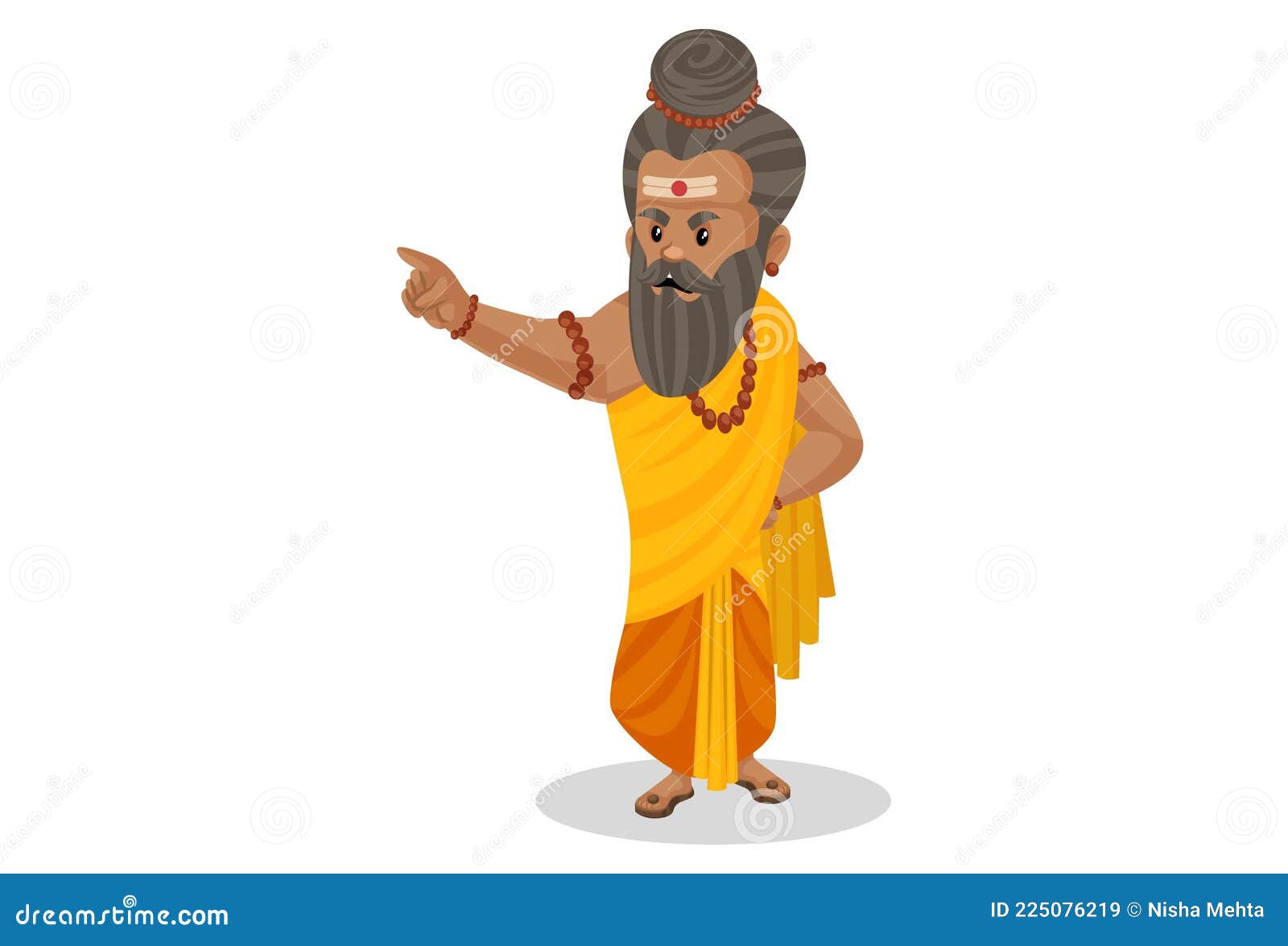 Vector Graphic Illustration Of Dronacharya | CartoonDealer.com #225076219