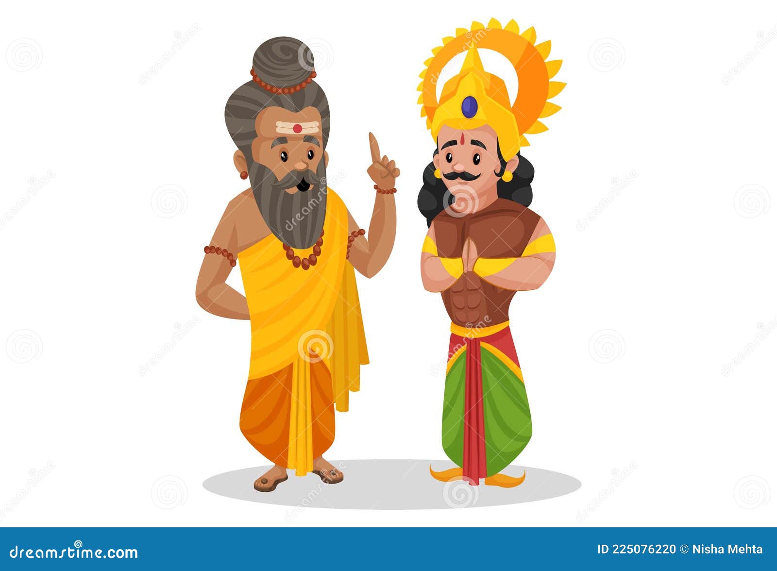 Vector Graphic Illustration of Dronacharya Stock Vector - Illustration ...