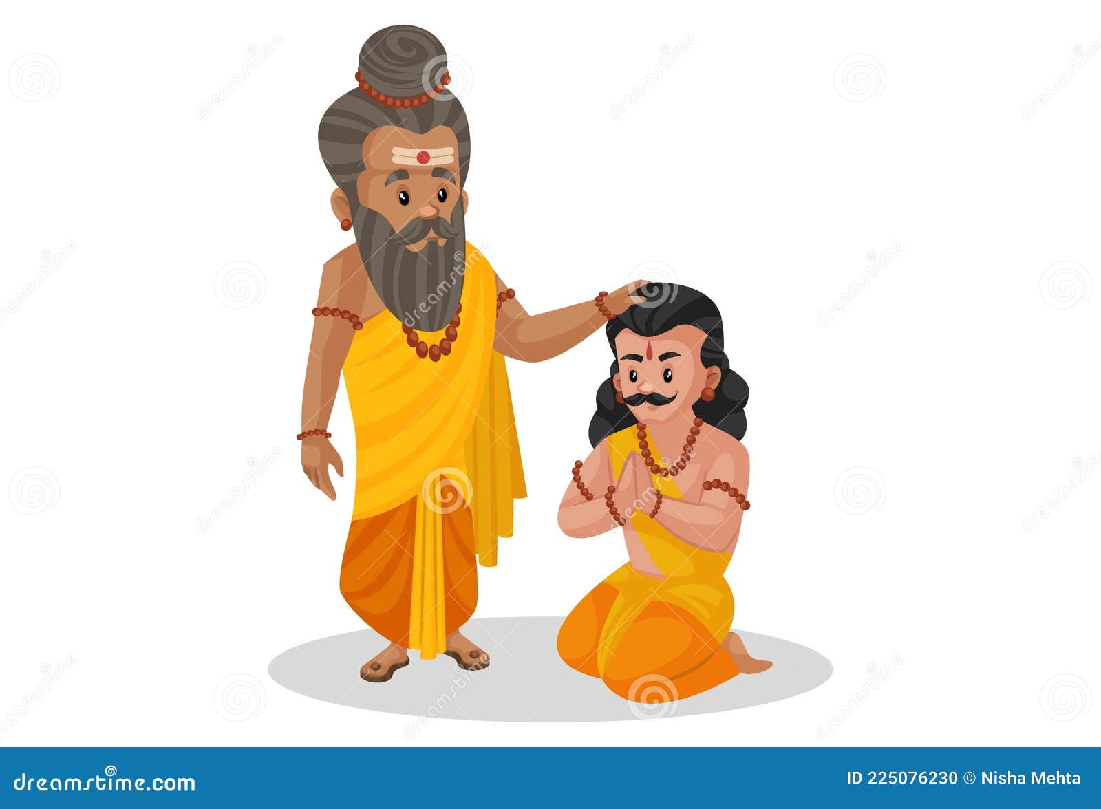 Vector Graphic Illustration Of Dronacharya | CartoonDealer.com #225076230
