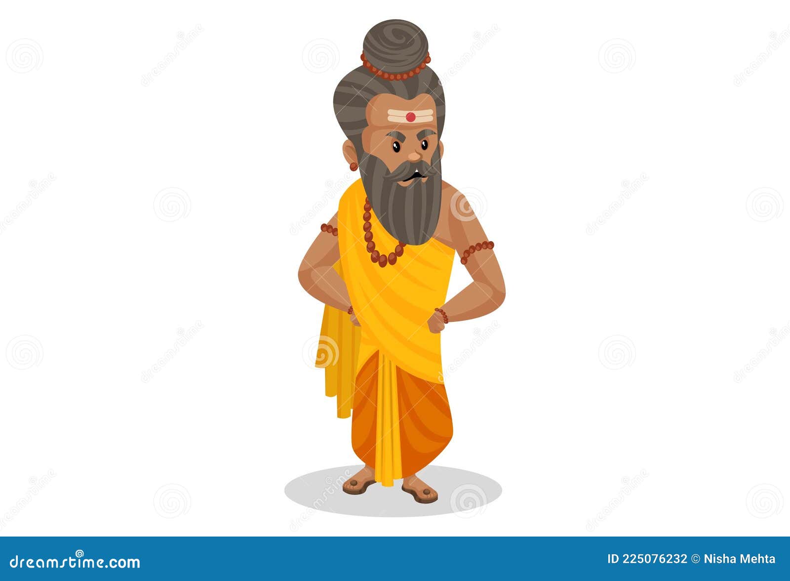 Vector Graphic Illustration of Dronacharya Stock Vector - Illustration ...