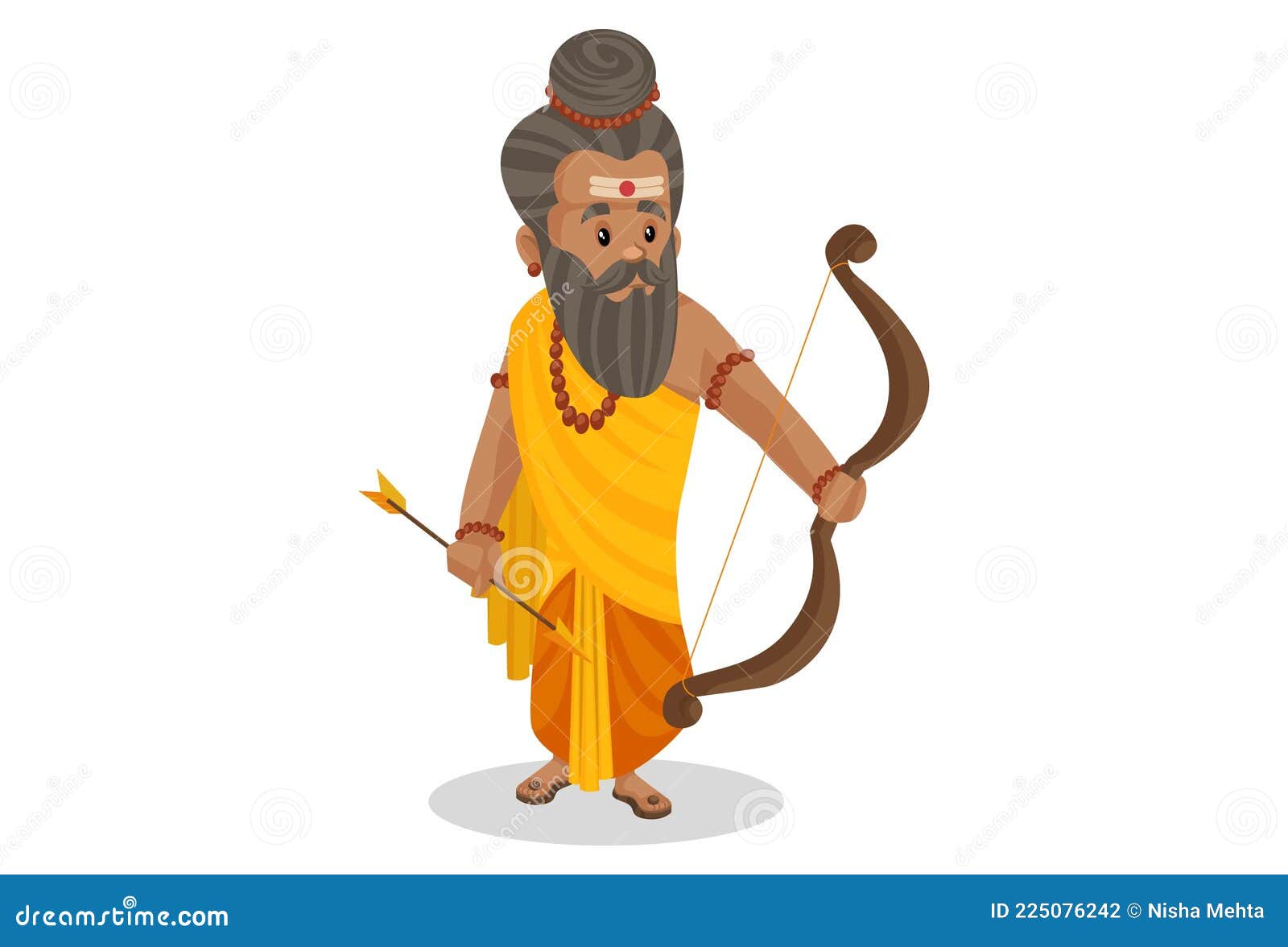 Vector Graphic Illustration of Dronacharya Stock Vector - Illustration ...