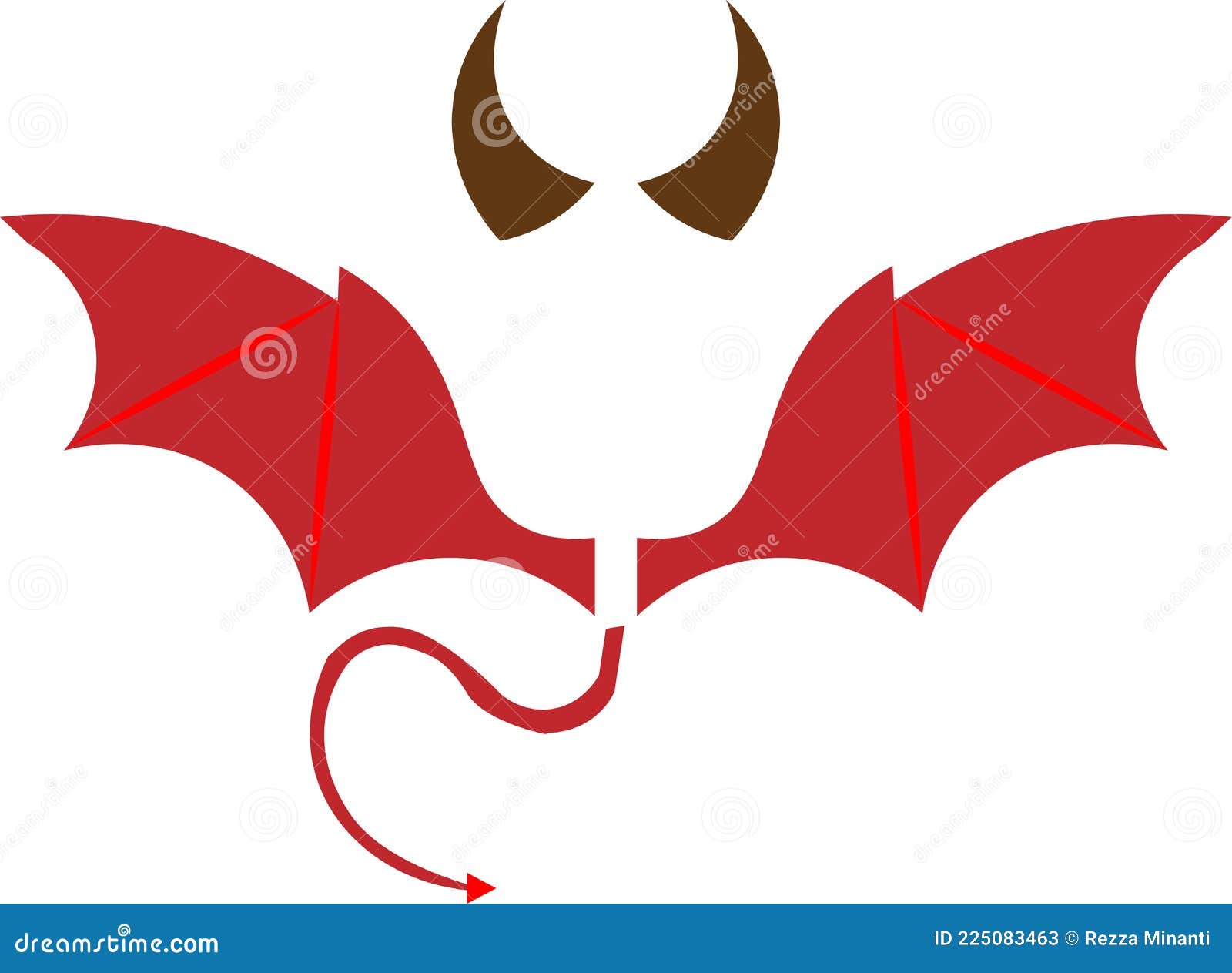 Vector of the red devil stock vector. Illustration of symbols - 225083463