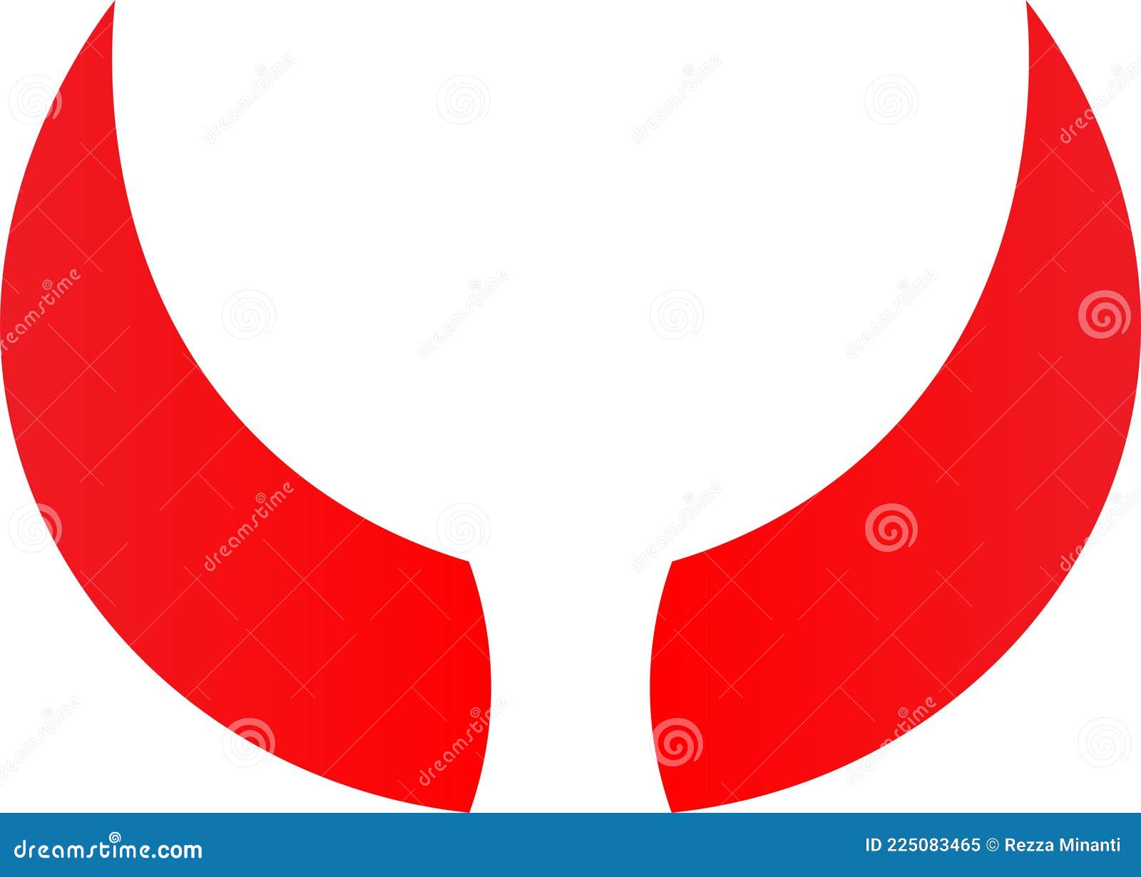 Vector of the Devil S Red Horn Stock Vector - Illustration of horn ...