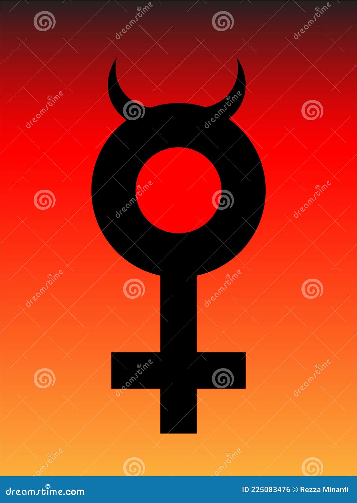 Vector of the Female Devil Symbol Stock Vector - Illustration of demon ...