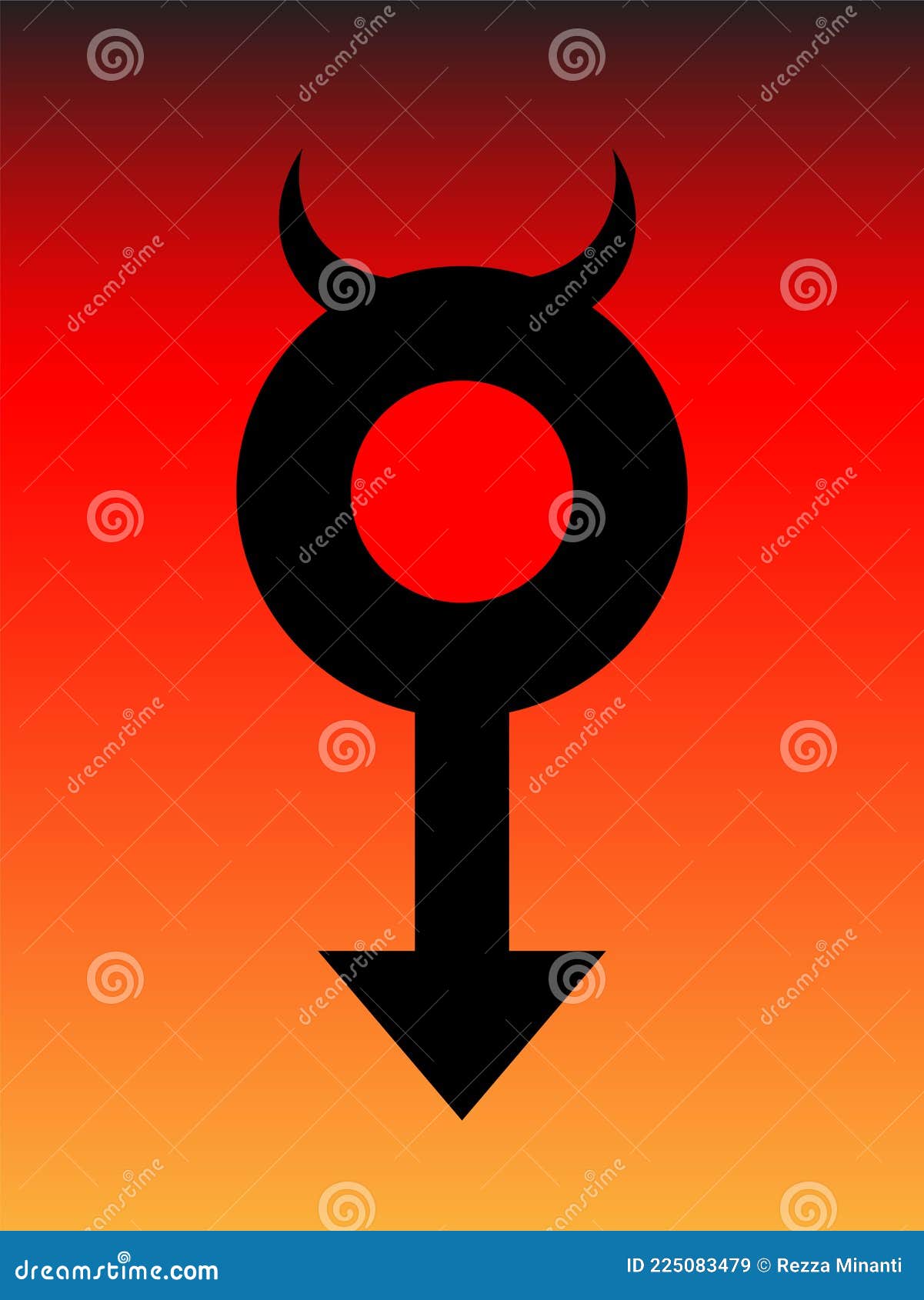 Vector of the Male Devil Symbol Stock Vector - Illustration of vector ...