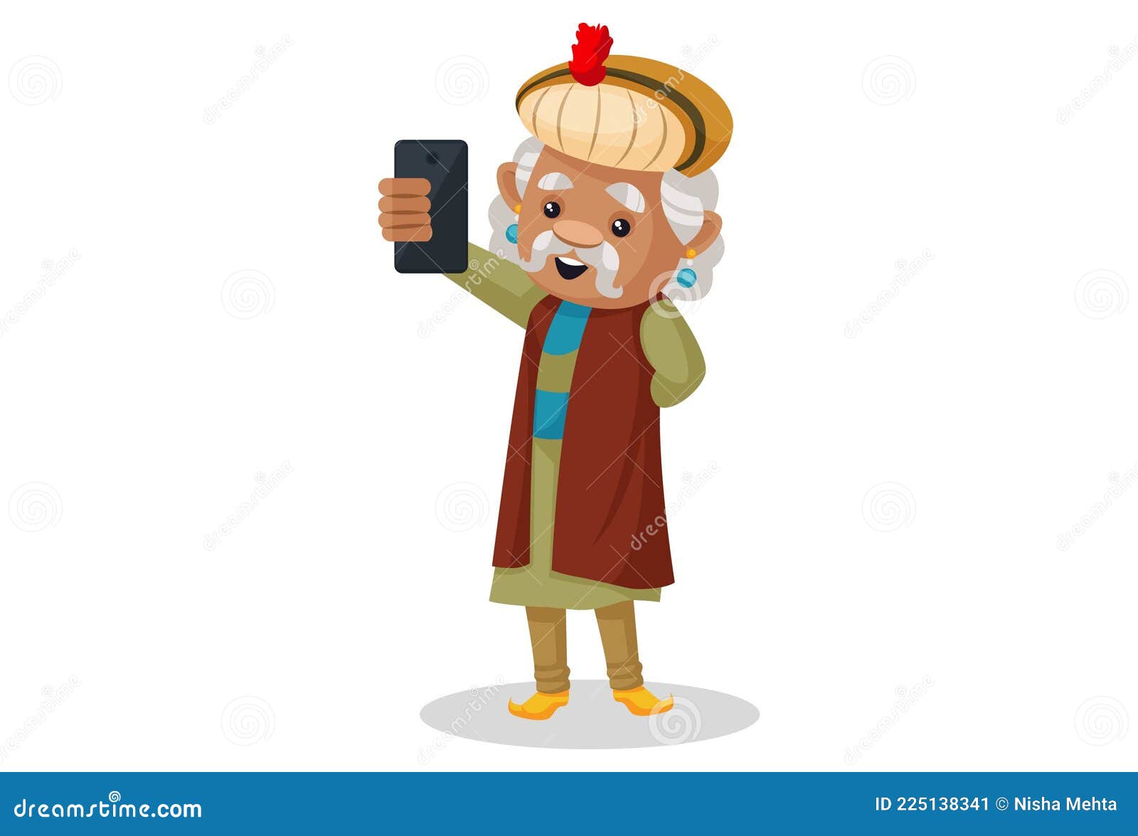 Vector Graphic Illustration of King Akbar Stock Vector - Illustration ...