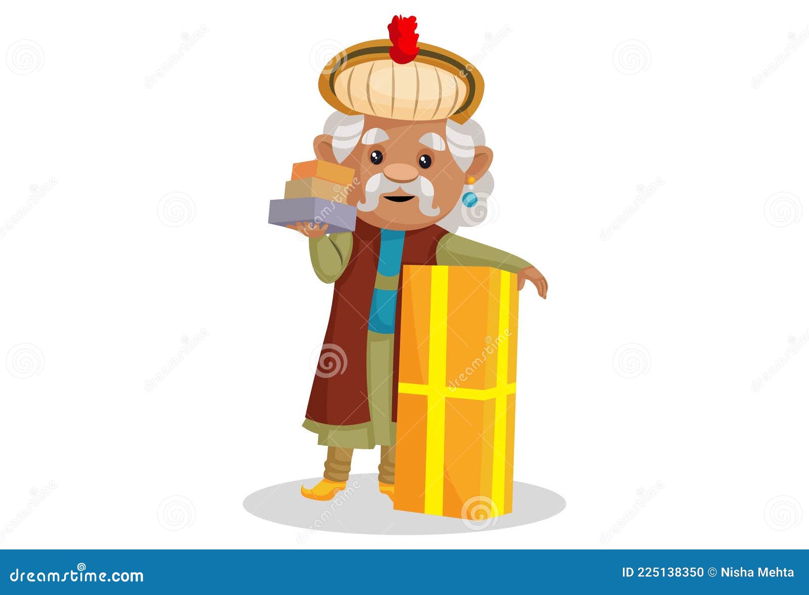 Vector Graphic Illustration of King Akbar Stock Vector - Illustration ...