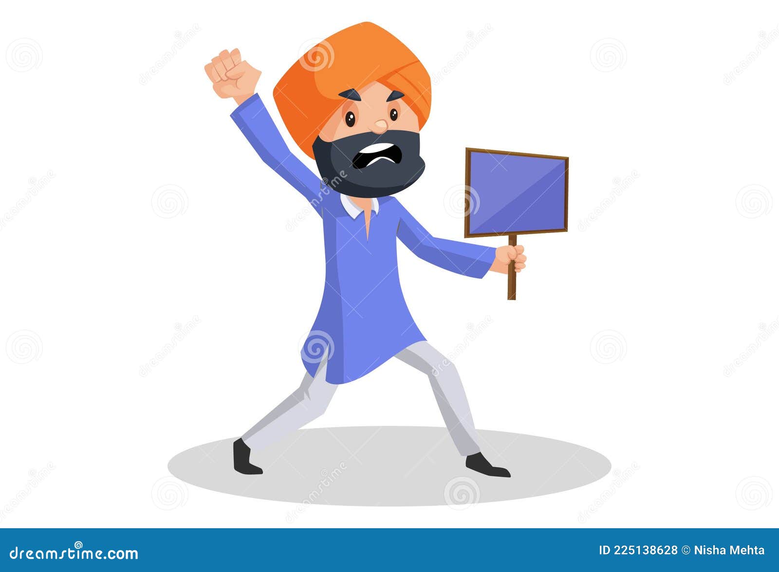 Vector Graphic Illustration of Farmer Protest Stock Vector ...