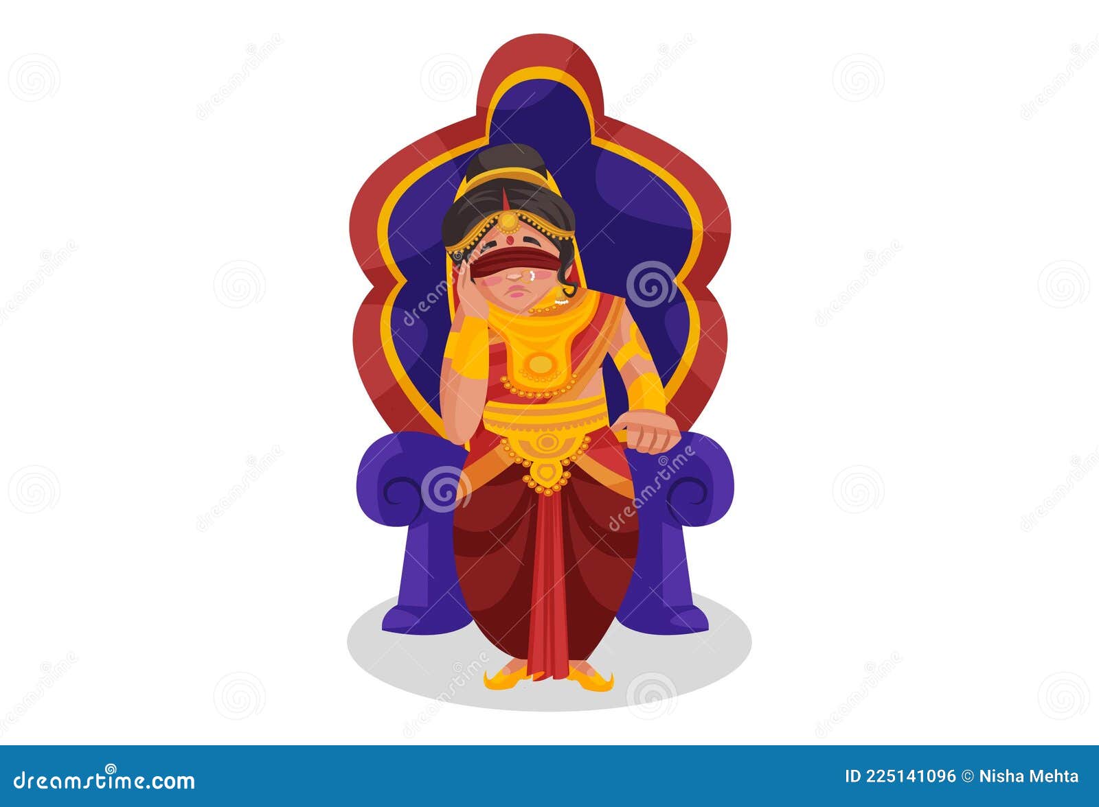 Vector Graphic Illustration of Gandhari Stock Vector - Illustration of ...