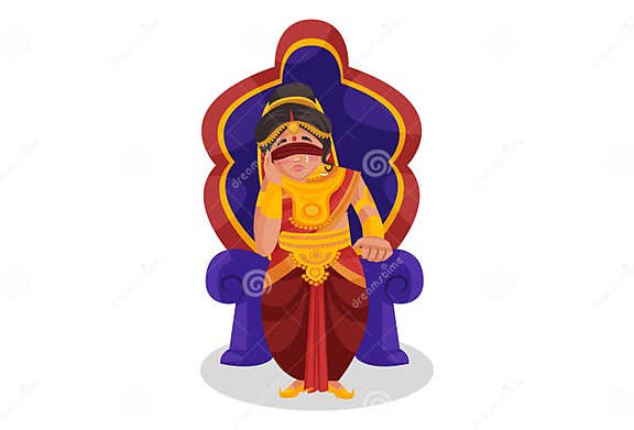 Vector Graphic Illustration of Gandhari Stock Vector - Illustration of ...