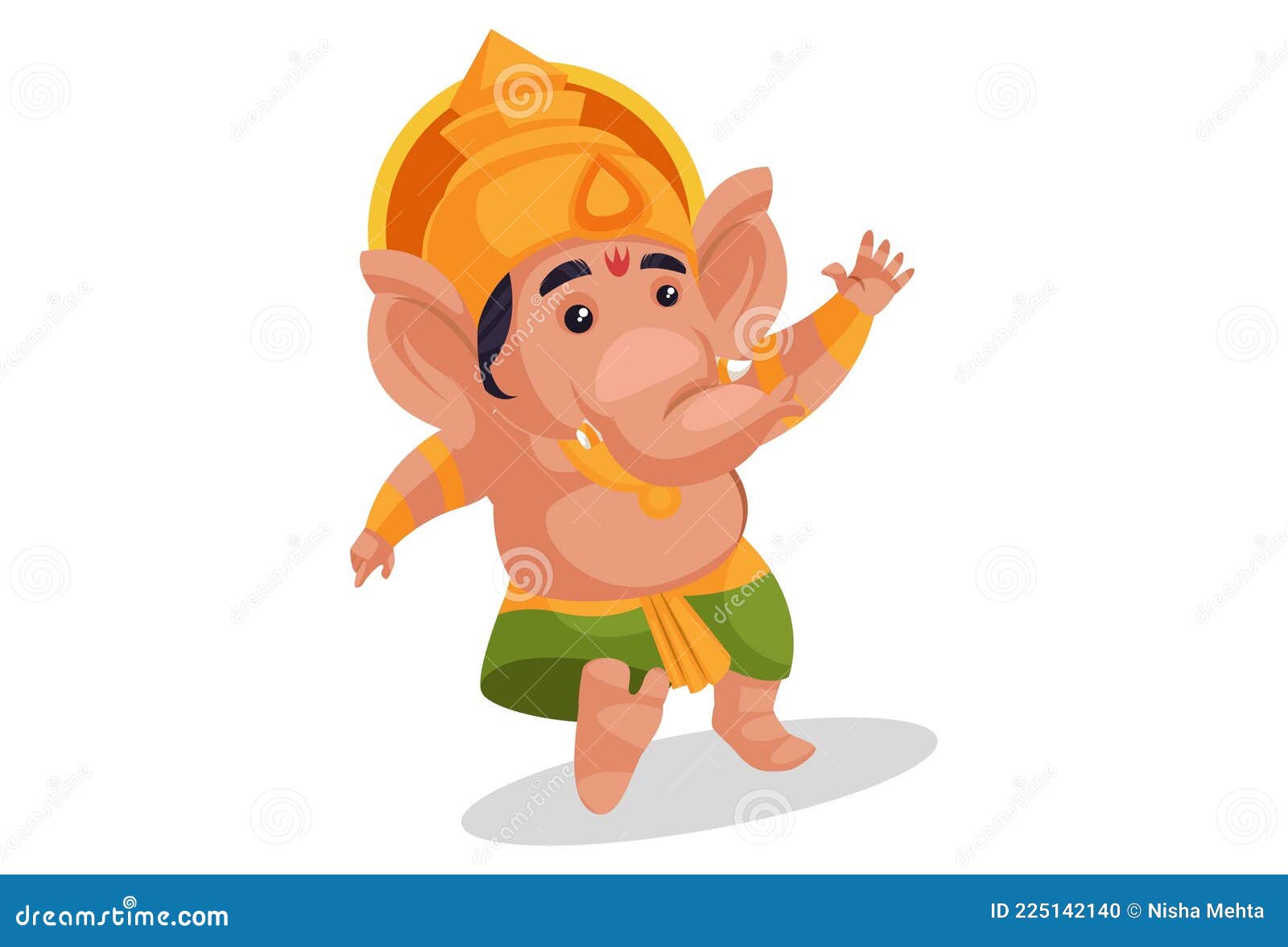 Ganesha Dancing. Cartoon Vector | CartoonDealer.com #66487111