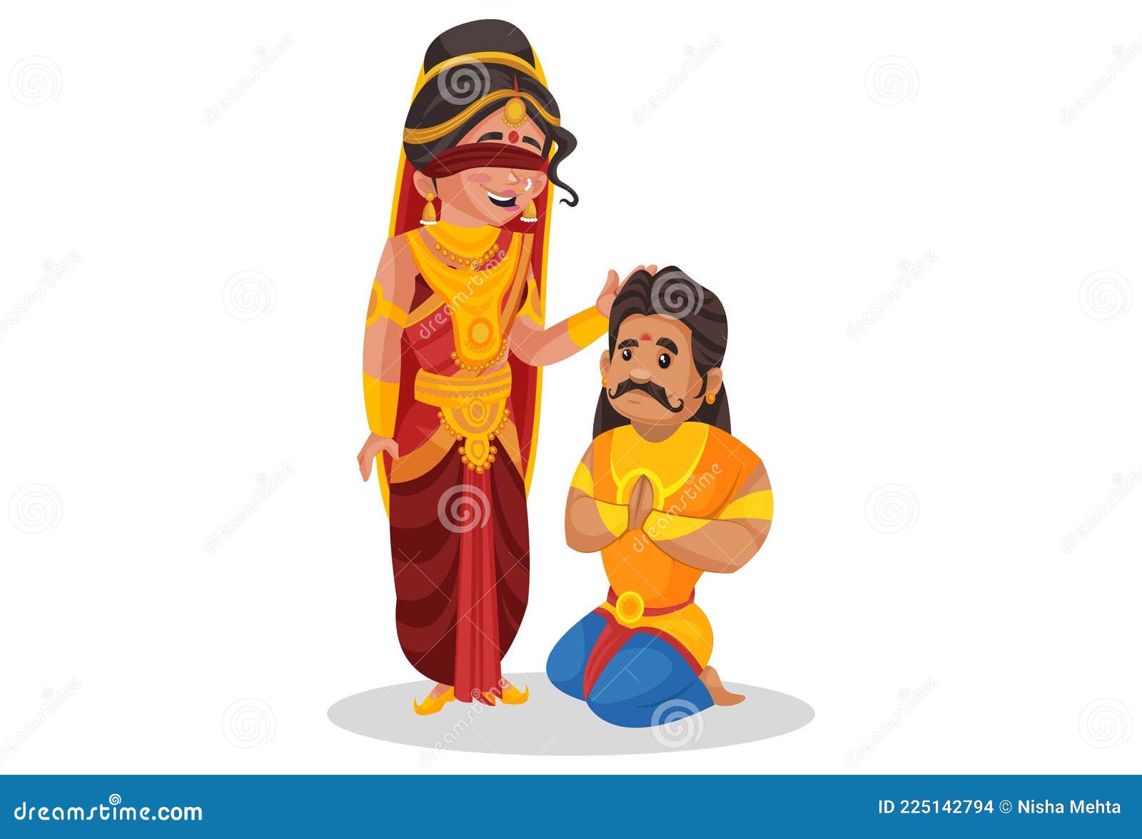 Vector Graphic Illustration of Gandhari Stock Vector - Illustration of ...