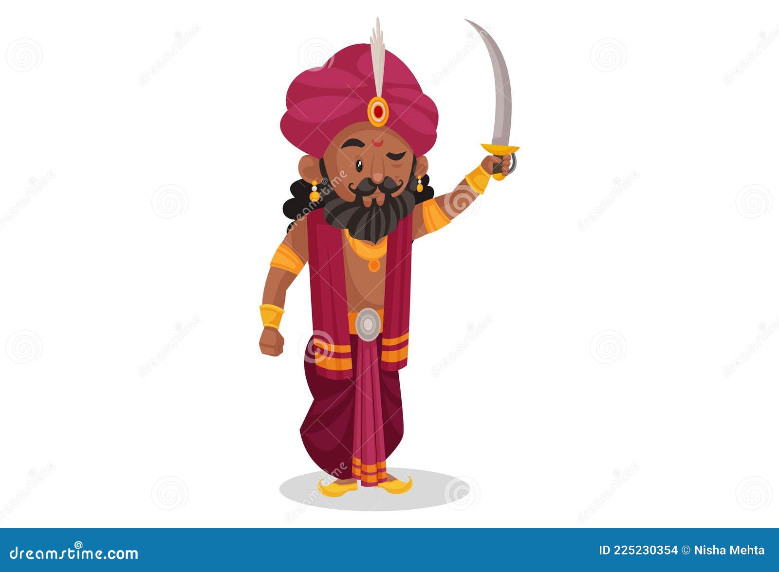 Vector Graphic Illustration of Shakuni Stock Vector - Illustration of ...