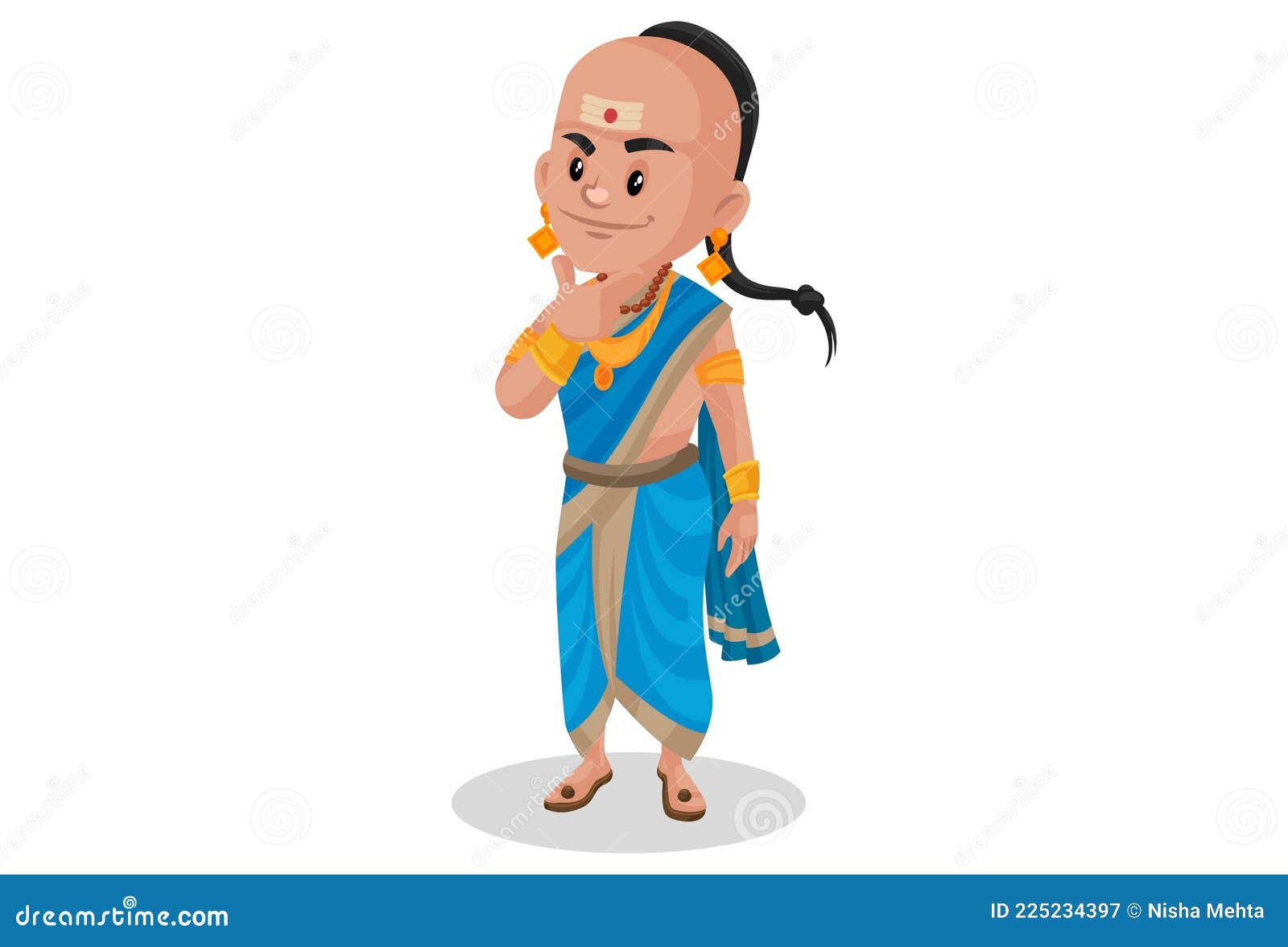 Vector Graphic Illustration of Tenali Ramakrishna Stock Vector ...