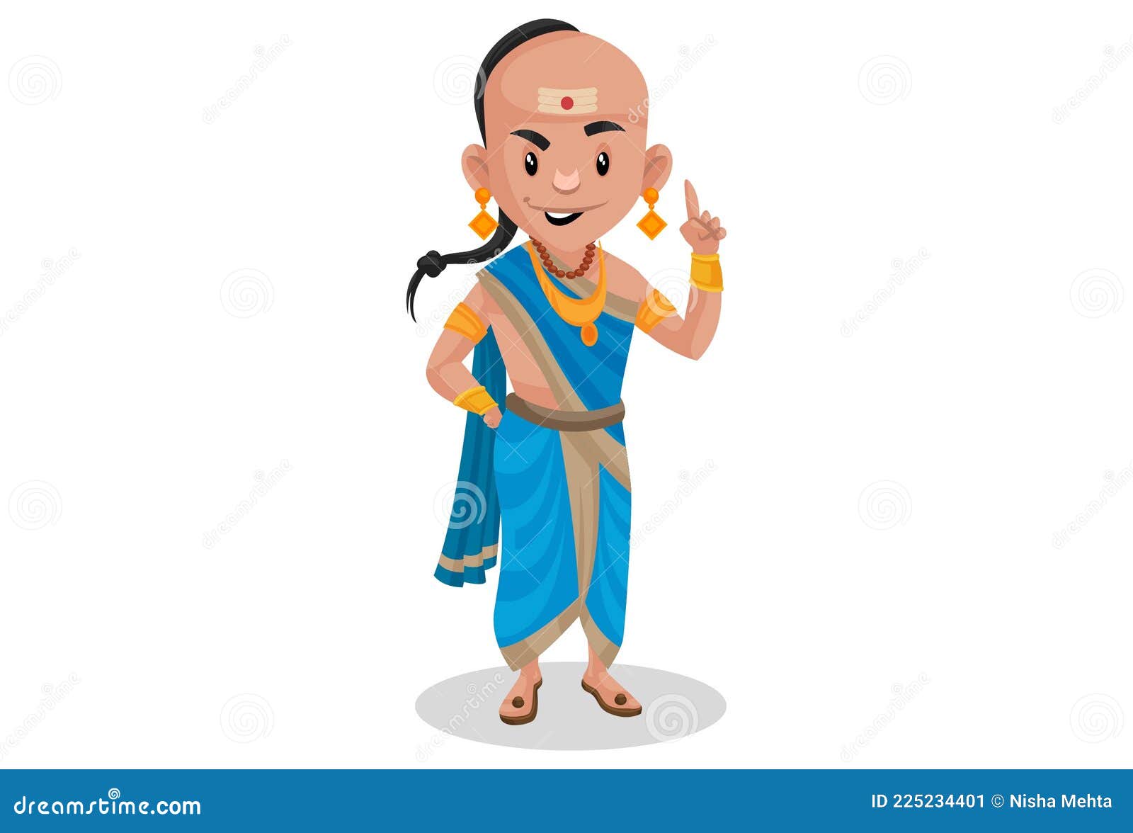 Pandit Pointing Finger Cartoon Stock Photography | CartoonDealer.com ...