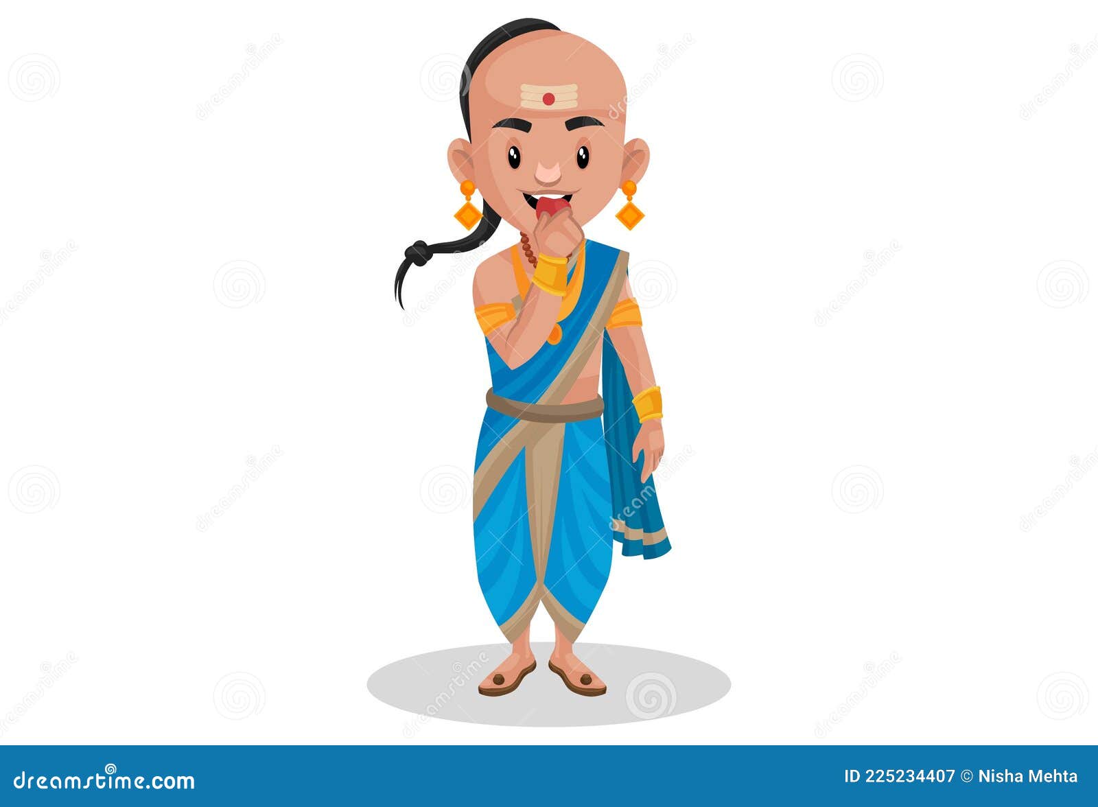 Vector Graphic Illustration of Tenali Ramakrishna Stock Vector ...