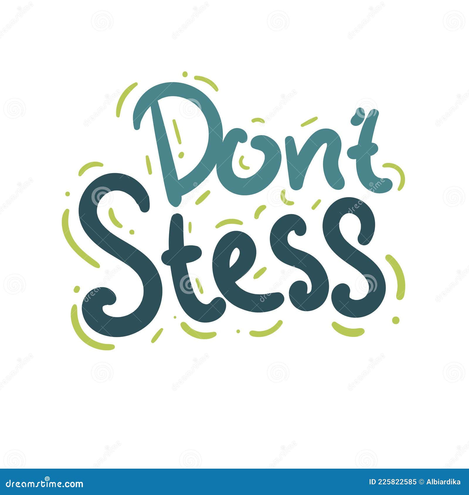 Do Not Stress Quote Text Typography Design Vector Illustration Stock ...