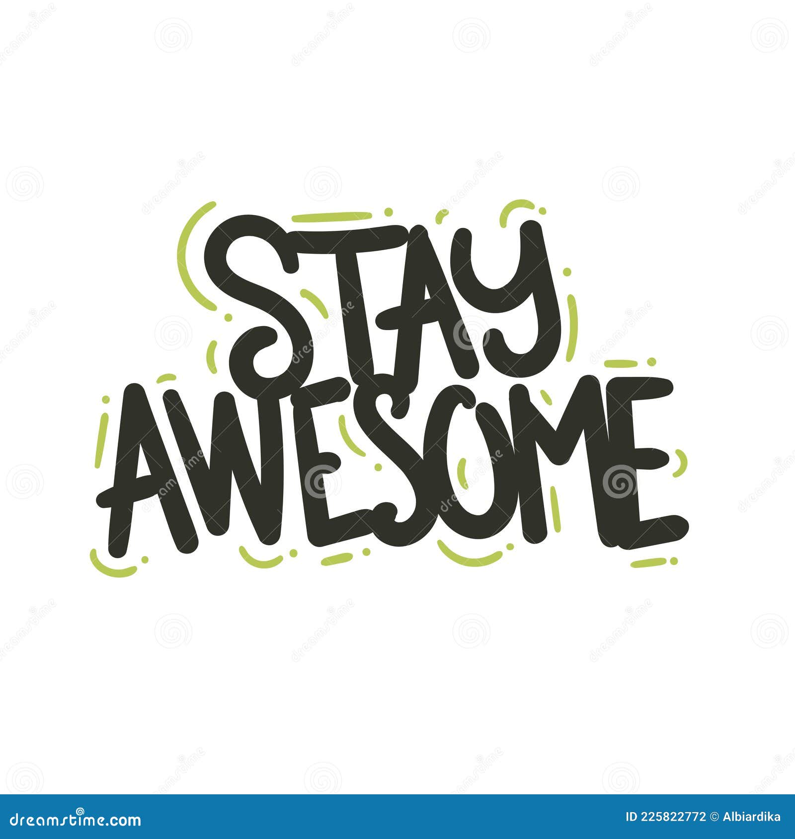 Stay Awesome Good Amazing Quote Text Typography Design Vector ...