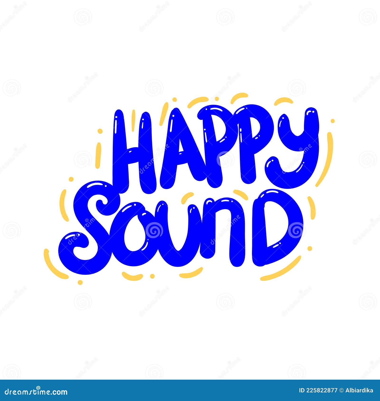 Happy Sound Quote Text Typography Design Vector Illustration Stock ...