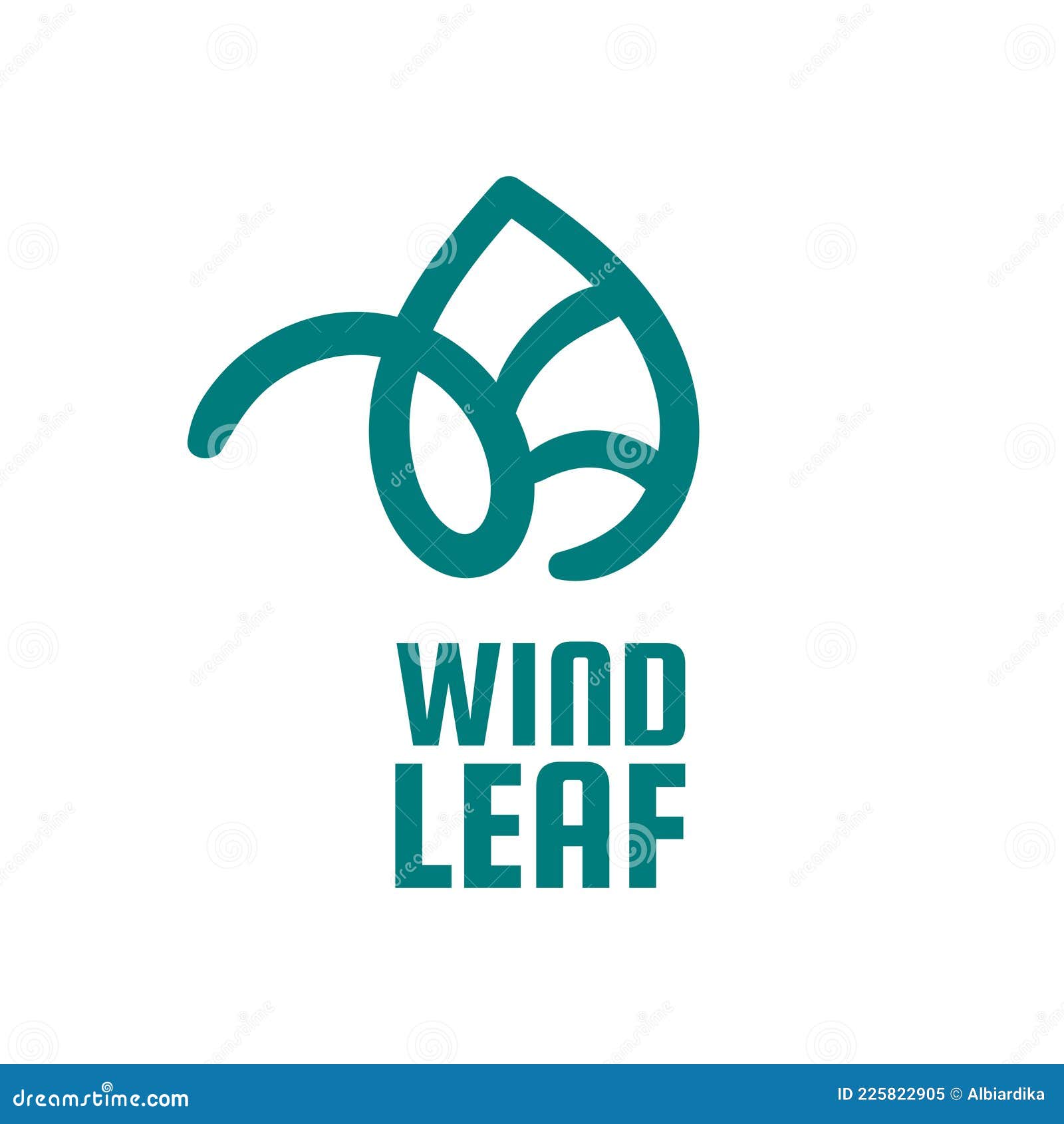 Green Leaf Wind Air Nature Logo Concept Design Stock Vector ...