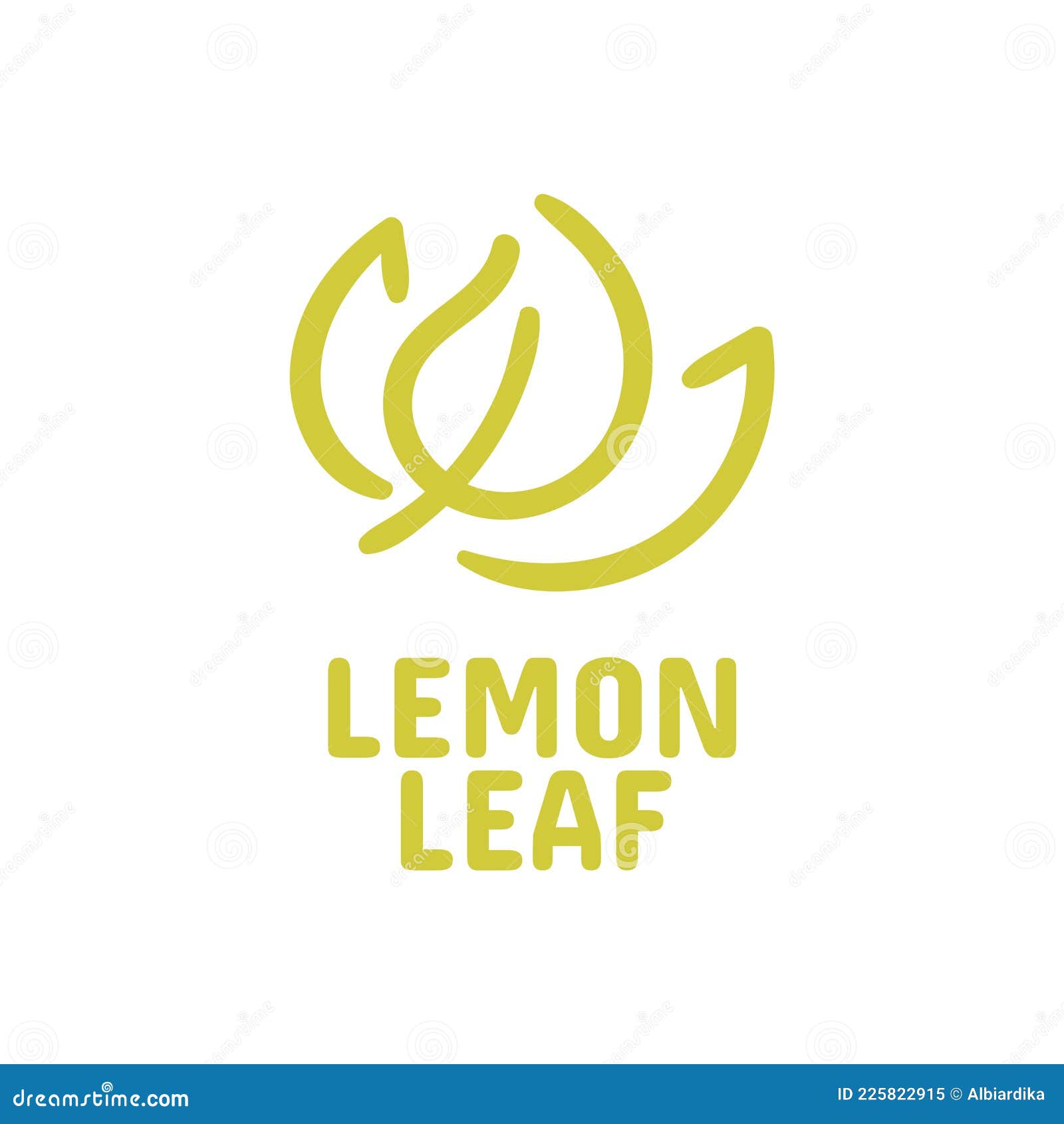 Yellow Lemon Leaf Fruit Nature Logo Concept Design Stock Vector ...