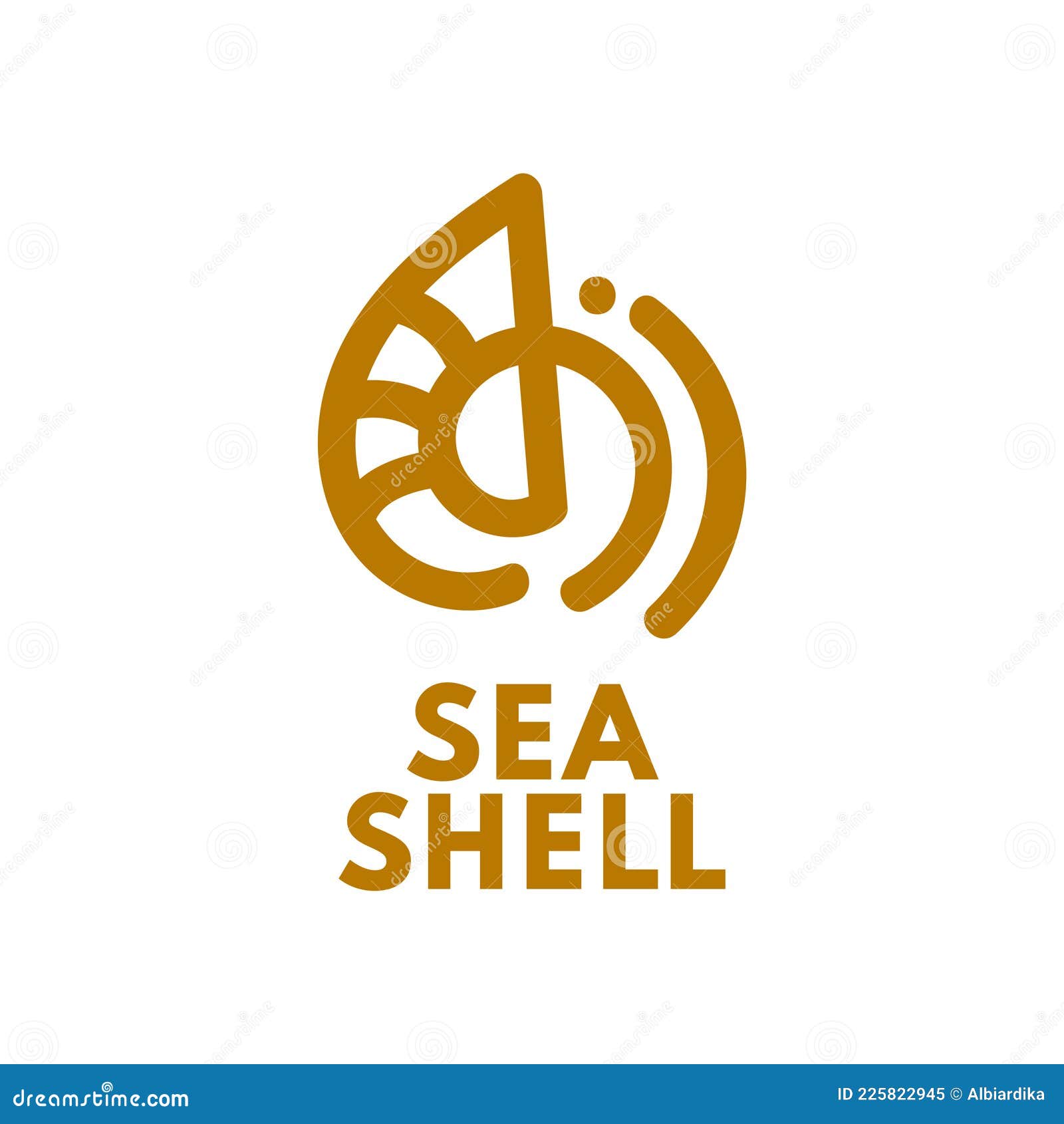 Sea Shell Ocean Animal Logo Concept Design Stock Vector - Illustration ...