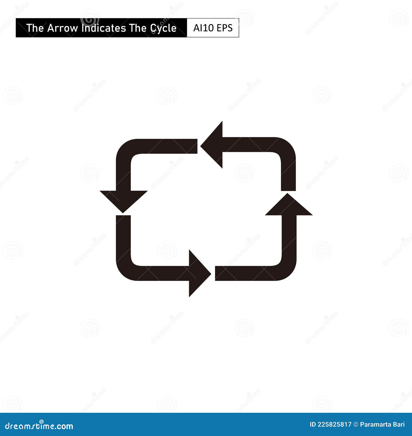 The Arrow Symbol Forms a Circle Stock Vector - Illustration of ...