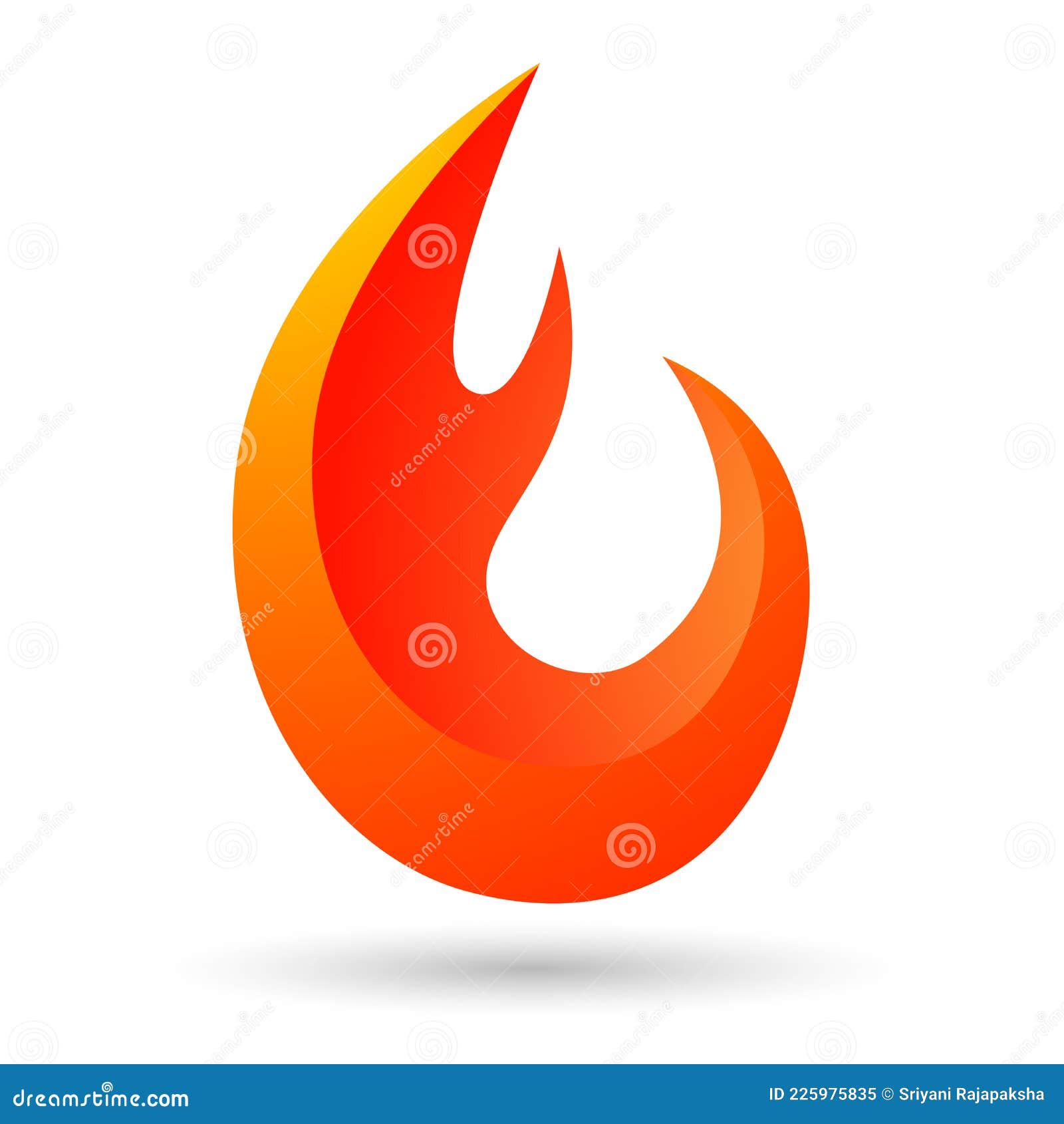 Fire Flame Modern Abstract Fire Design Fire Wave Icon Logo Stock Vector ...