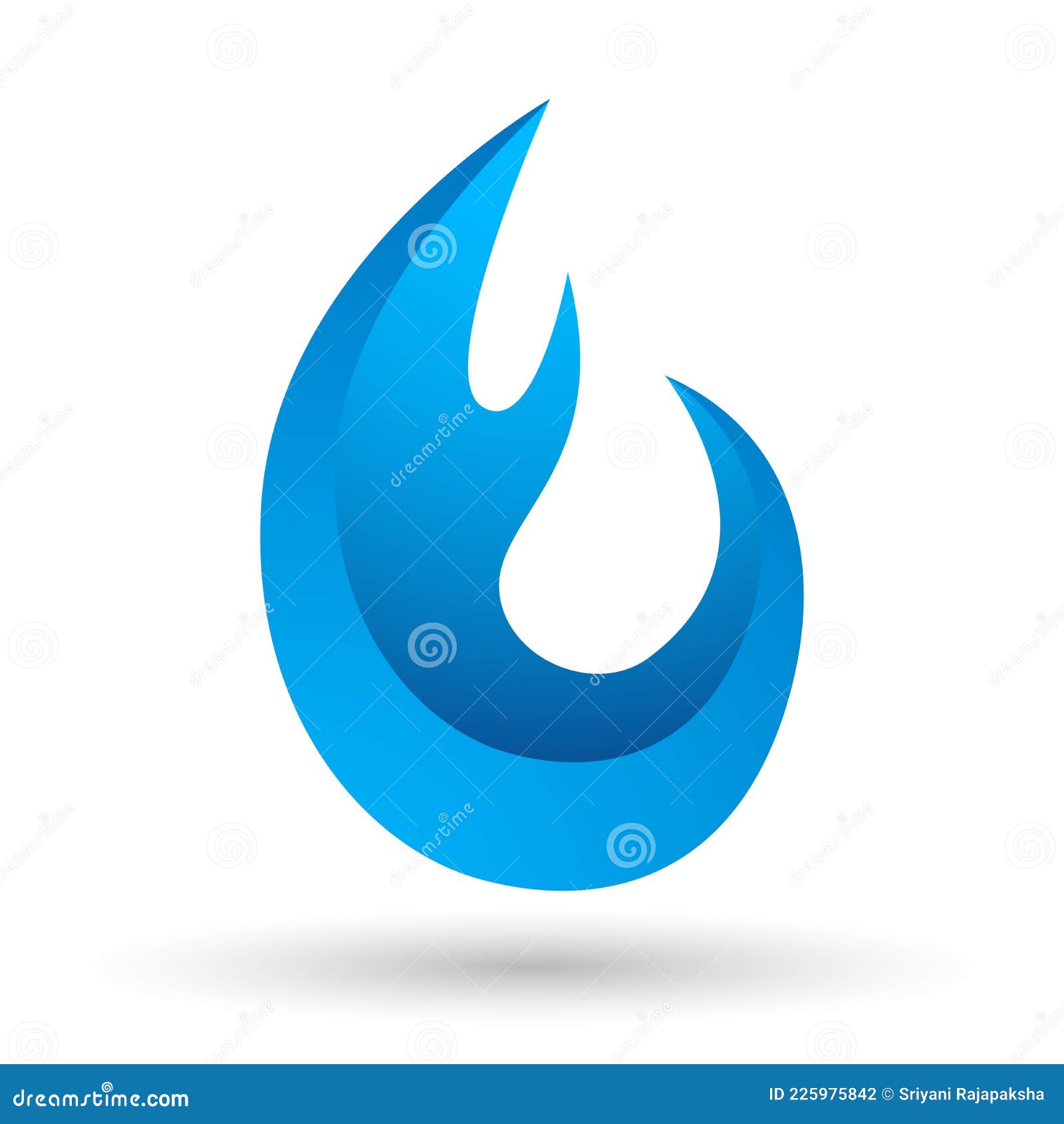 Blue Fire Flame Modern Abstract Fire Design Fire Wave Icon Logo Stock ...