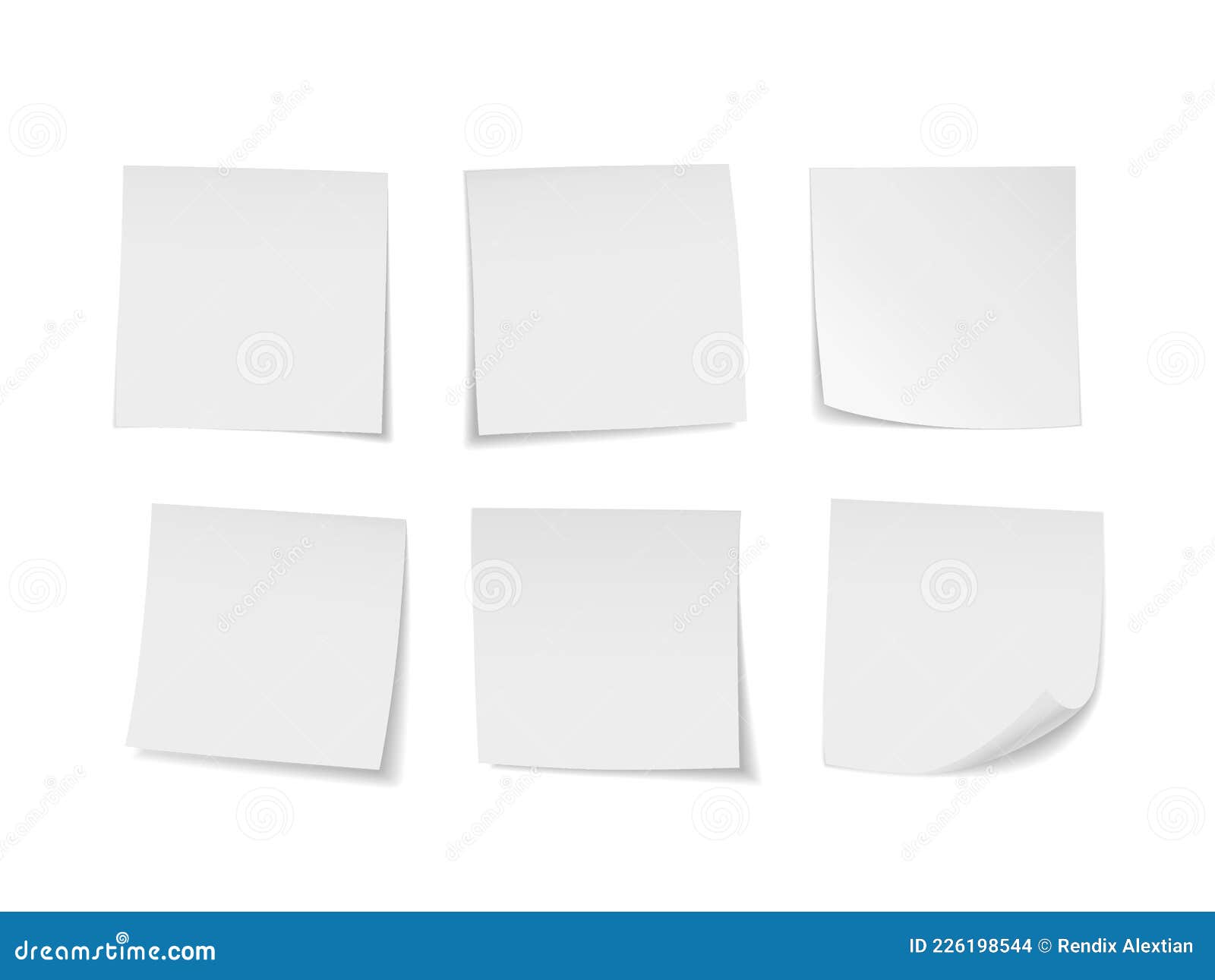White Sticky Notes Set. Suitable for Notes, Advertising, and Other ...