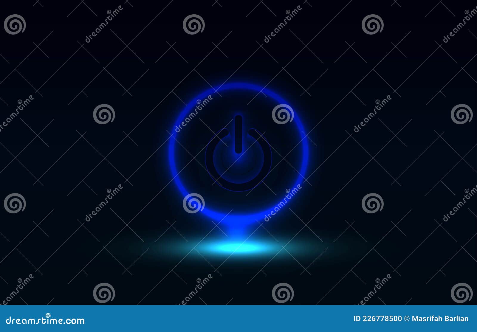 Power Button Neon Effect. Basic RGB Stock Vector - Illustration of ...