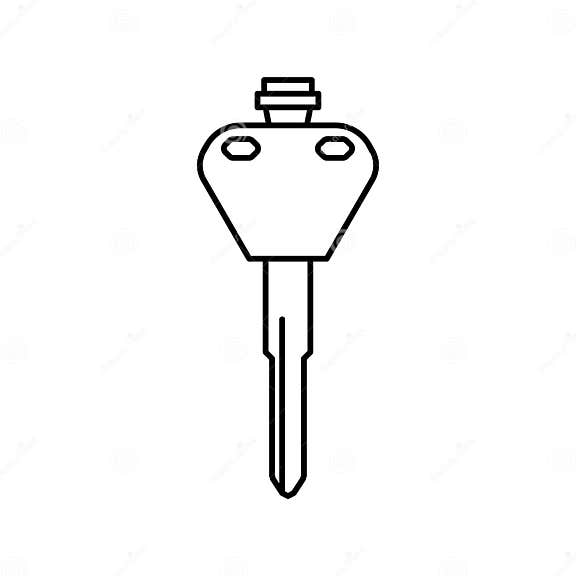 Motorcycle Key Icon, Simple Key Design Template Stock Vector ...