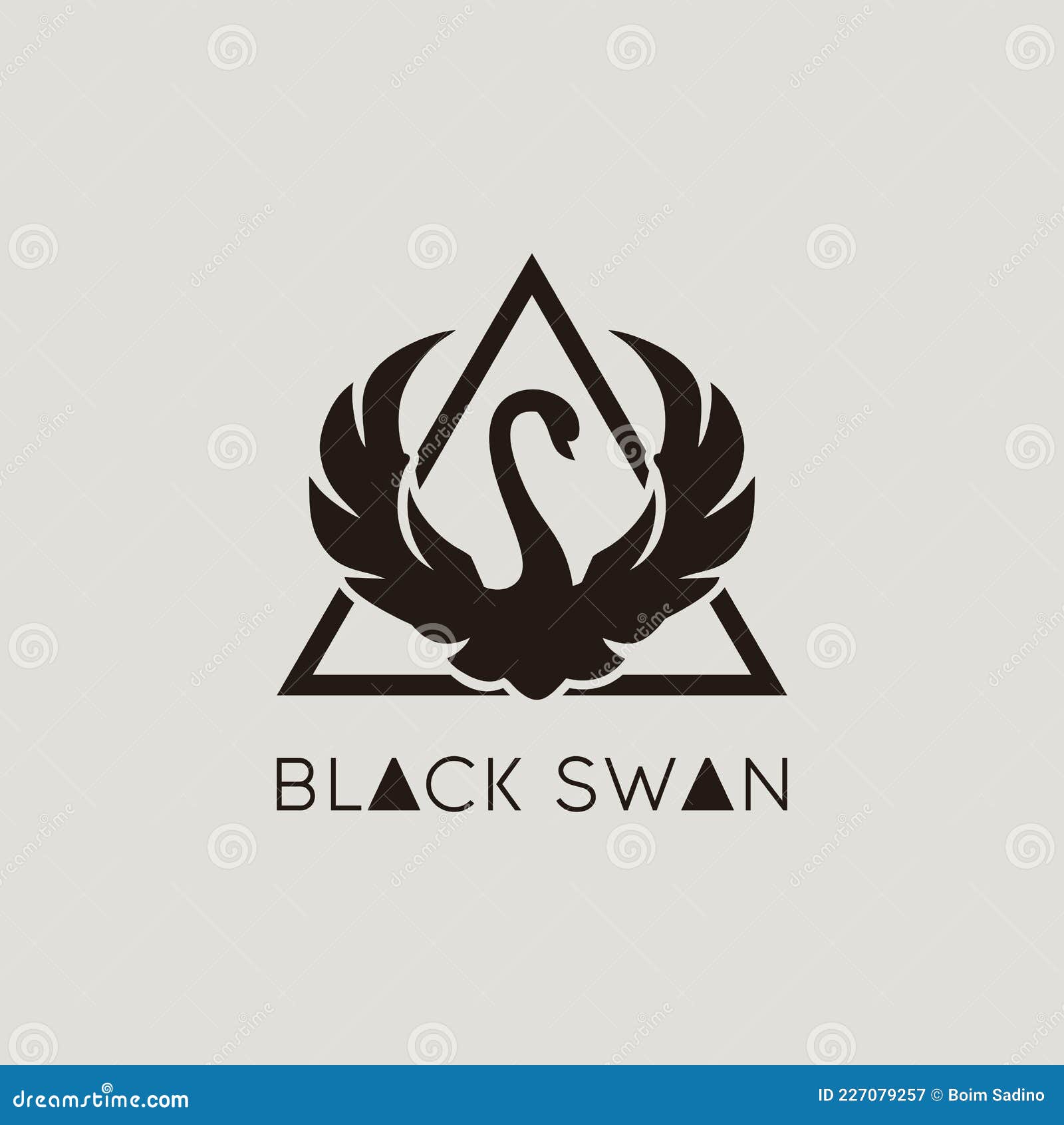 Basic RGB Triangel and Black Swan Stock Vector - Illustration of easily ...