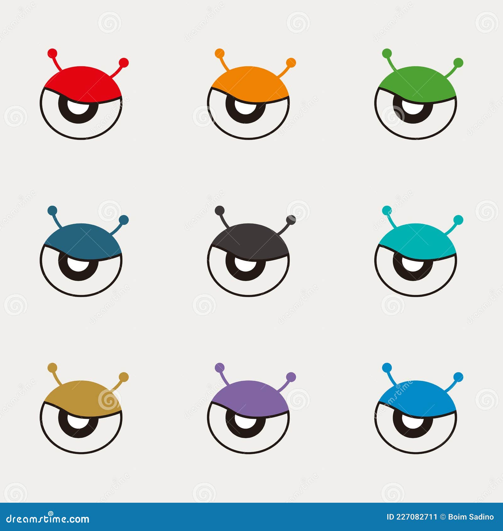 Basic RGB eye robot stock vector. Illustration of logo - 227082711