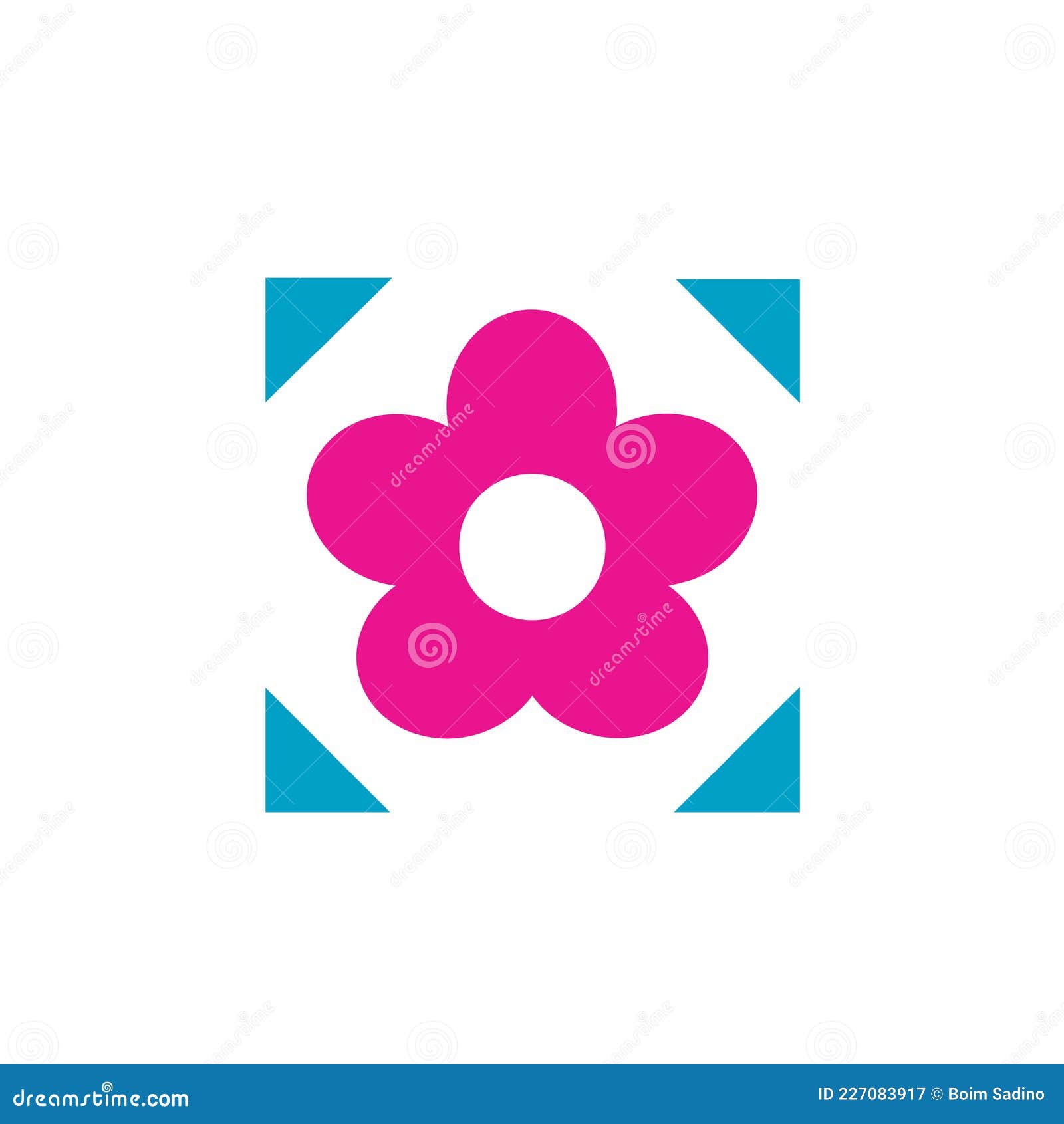 Basic RGB flower pink stock vector. Illustration of brand - 227083917