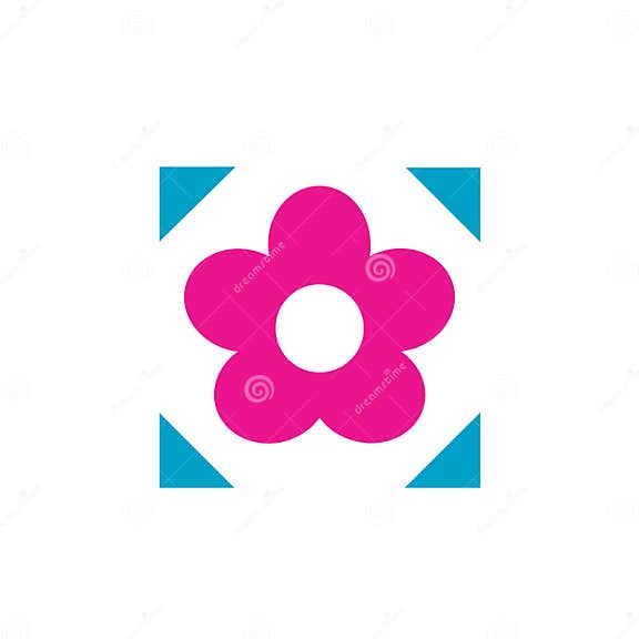 Basic RGB flower pink stock vector. Illustration of brand - 227083917