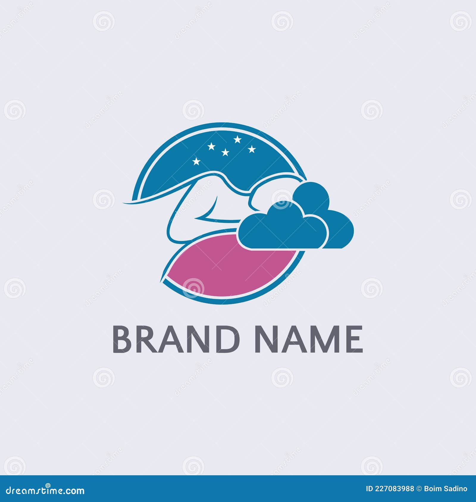 Basic RGB sleep logo stock vector. Illustration of basic - 227083988