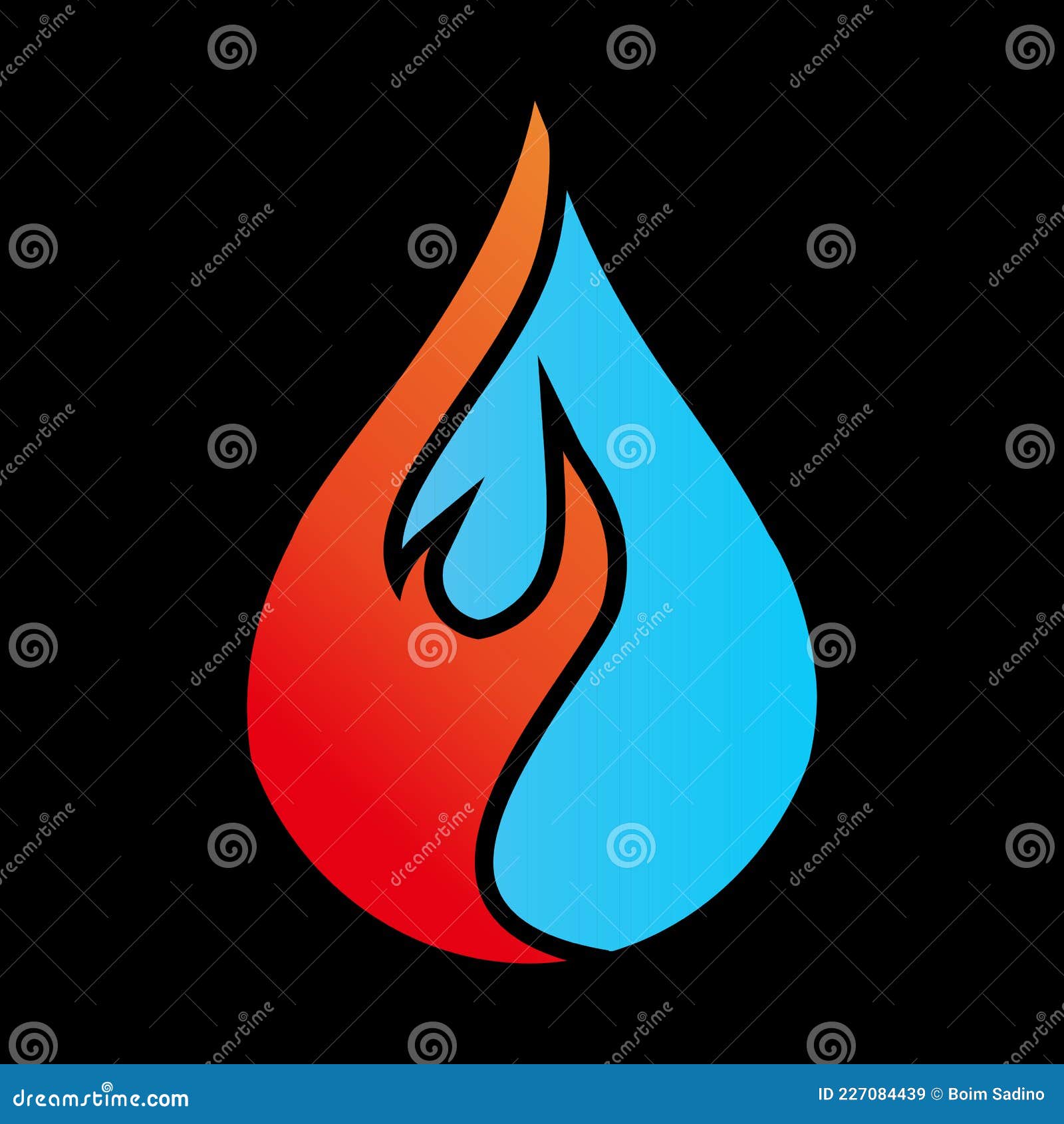 Basic RGB fire and water stock vector. Illustration of poster - 227084439