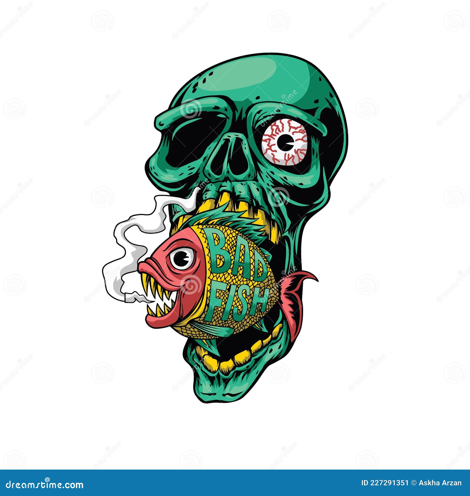 Skull Cartoon Design Vector Illustration Stock Vector - Illustration of ...