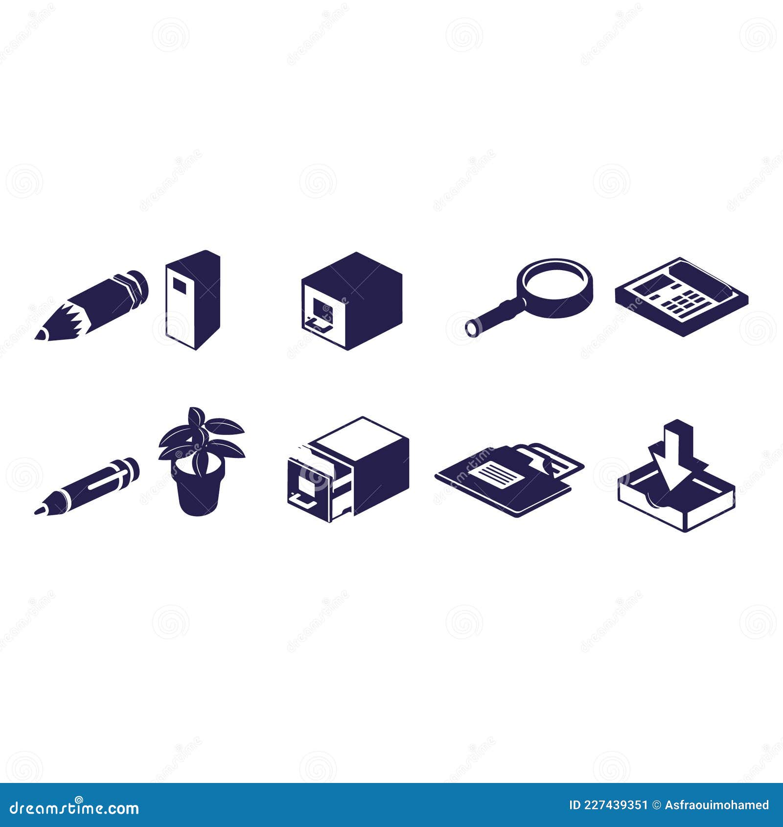 Office Communication Simple Set Black Icons Vector Design Stock Vector ...