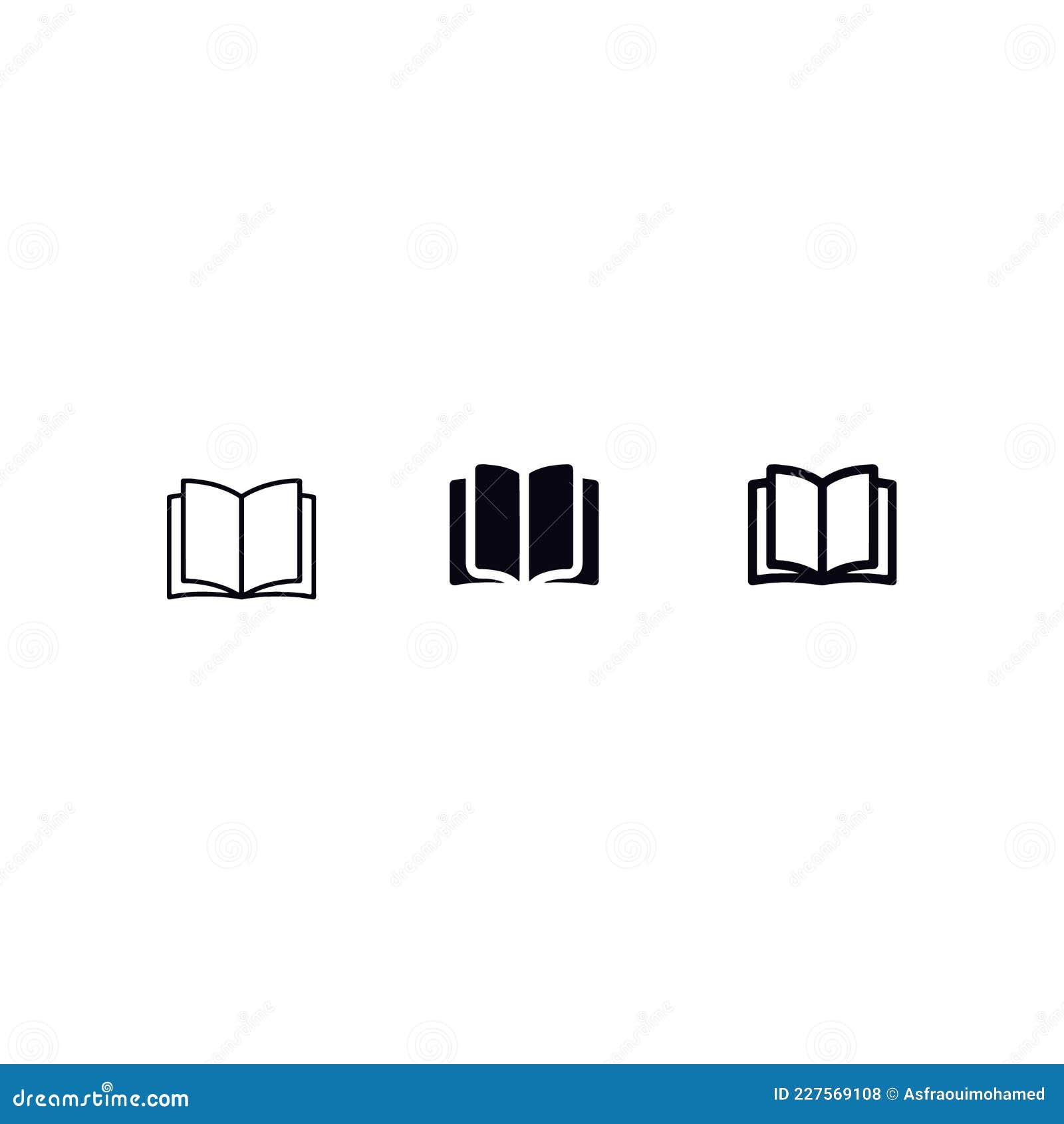 Opening Book Icons Vector Design Stock Vector - Illustration of paper ...