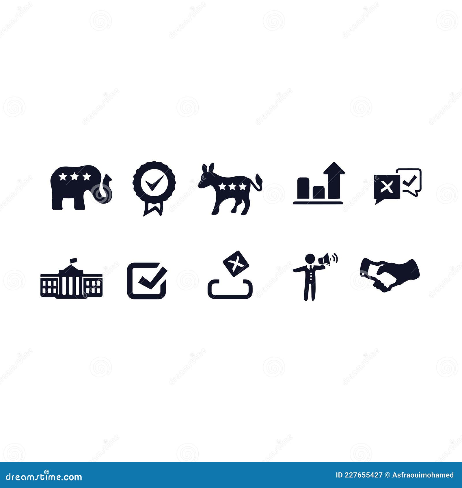 Political Simple Set Icons Vector Design Stock Vector - Illustration of ...