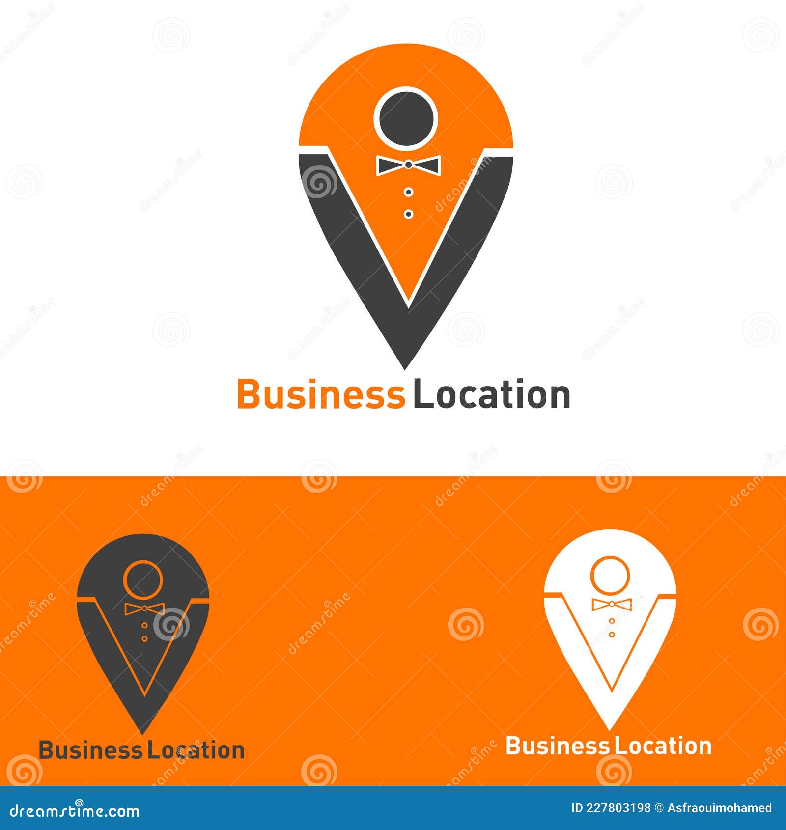 Business Location Simple Logo Vector Design Stock Vector - Illustration ...