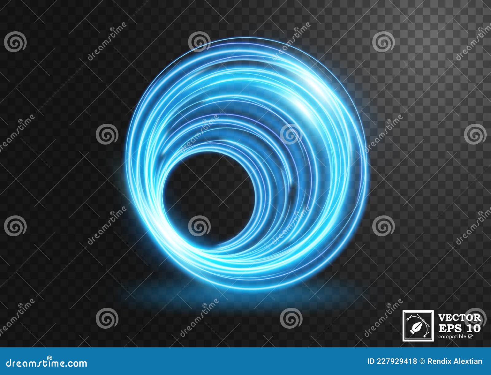 Rotating Blue Light Ring. Suitable for Product Advertising, Product ...