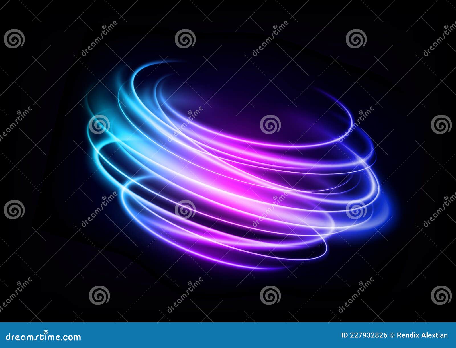 Abstract Wind Line of Light, Isolated and Easy To Edit. Vector ...
