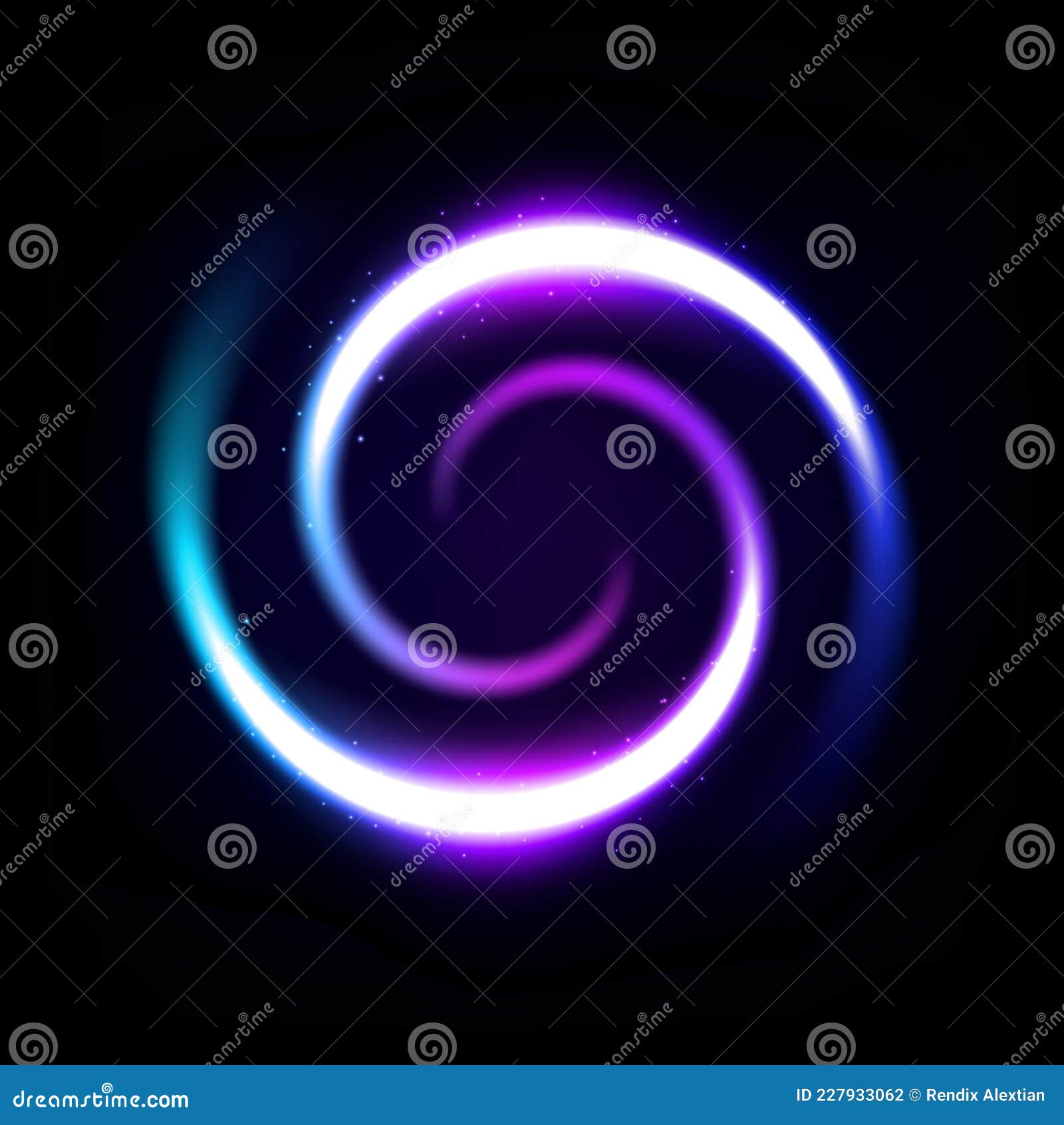 Rotating Multicolor Swirl Lights, Isolated and Easy To Edit. Vector ...